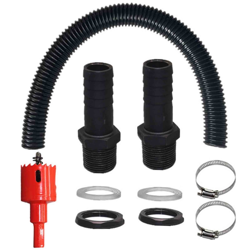 Rain Collection Connector Set 1 Inch Attachments with 100cm Hose Water ...