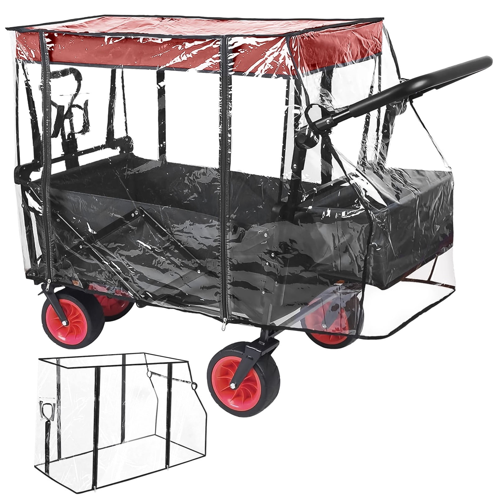 Rain Cover for Wagon, Push-Pull Wagon Waterproof Protective Cover ...