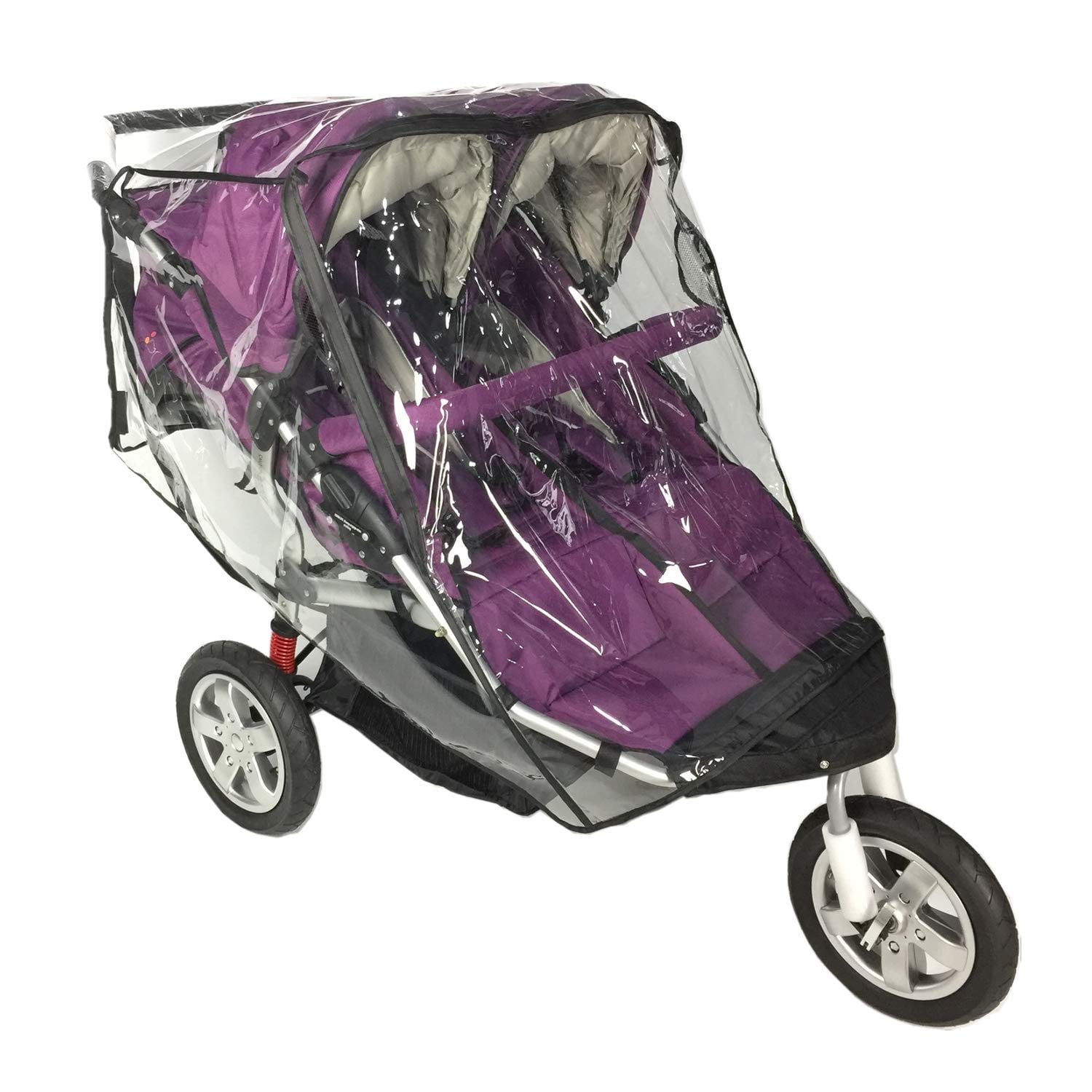 Rain Cover for Double Stroller,Universal Size Weather Shield for Side ...