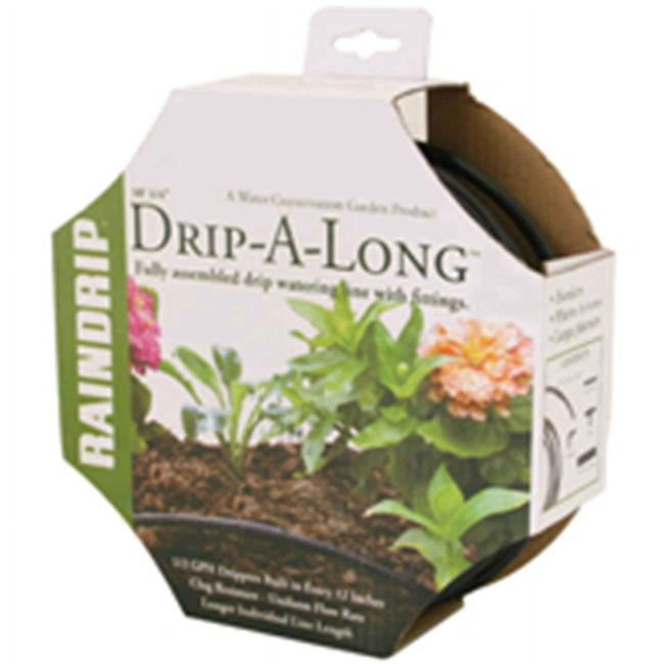 Rain Drip R280DT Drip Hose With Drippers 0.25 in. x 50 Ft. - Walmart.com