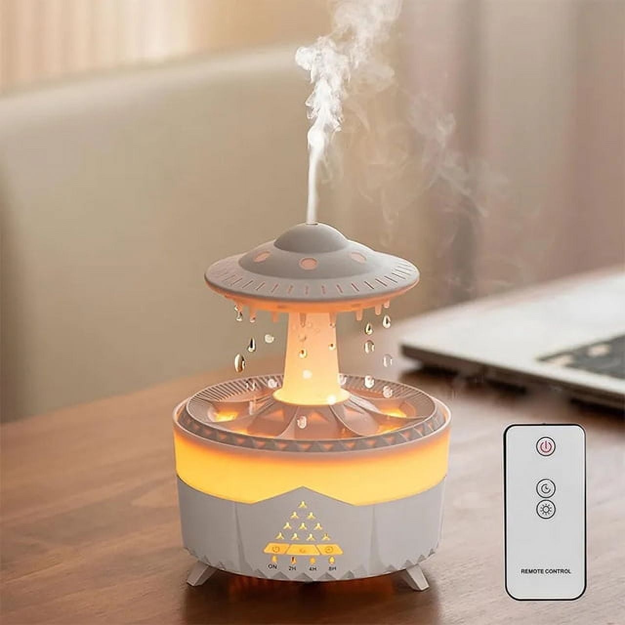 Rain Drop Diffuser Air Humidifier 350ml 7 Colors LED Lamp Ultrasonic ...
