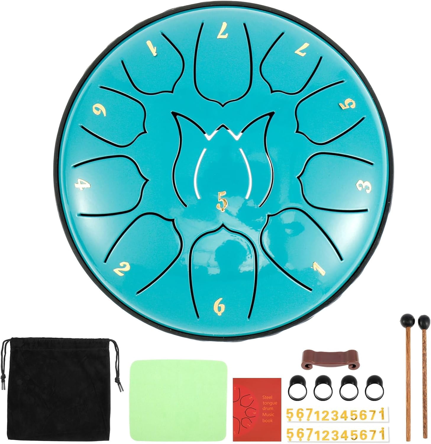 Rain Drum for Outside 6 Inches 11 Notes Steel Tongue Drum with Bag and ...