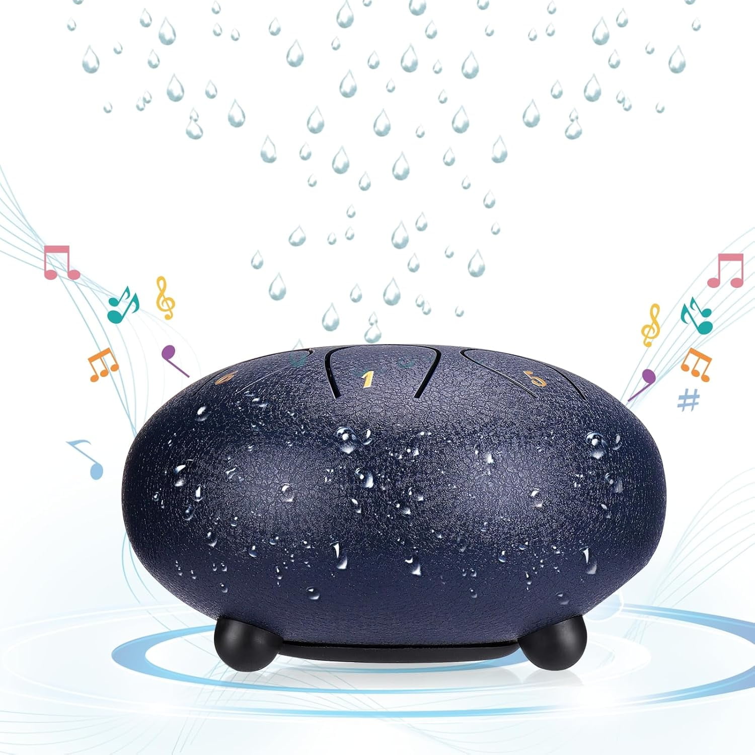 Rain Drum for Outside Garden, 6 Inch Chakra Drum for Outdoor, Upgraded ...