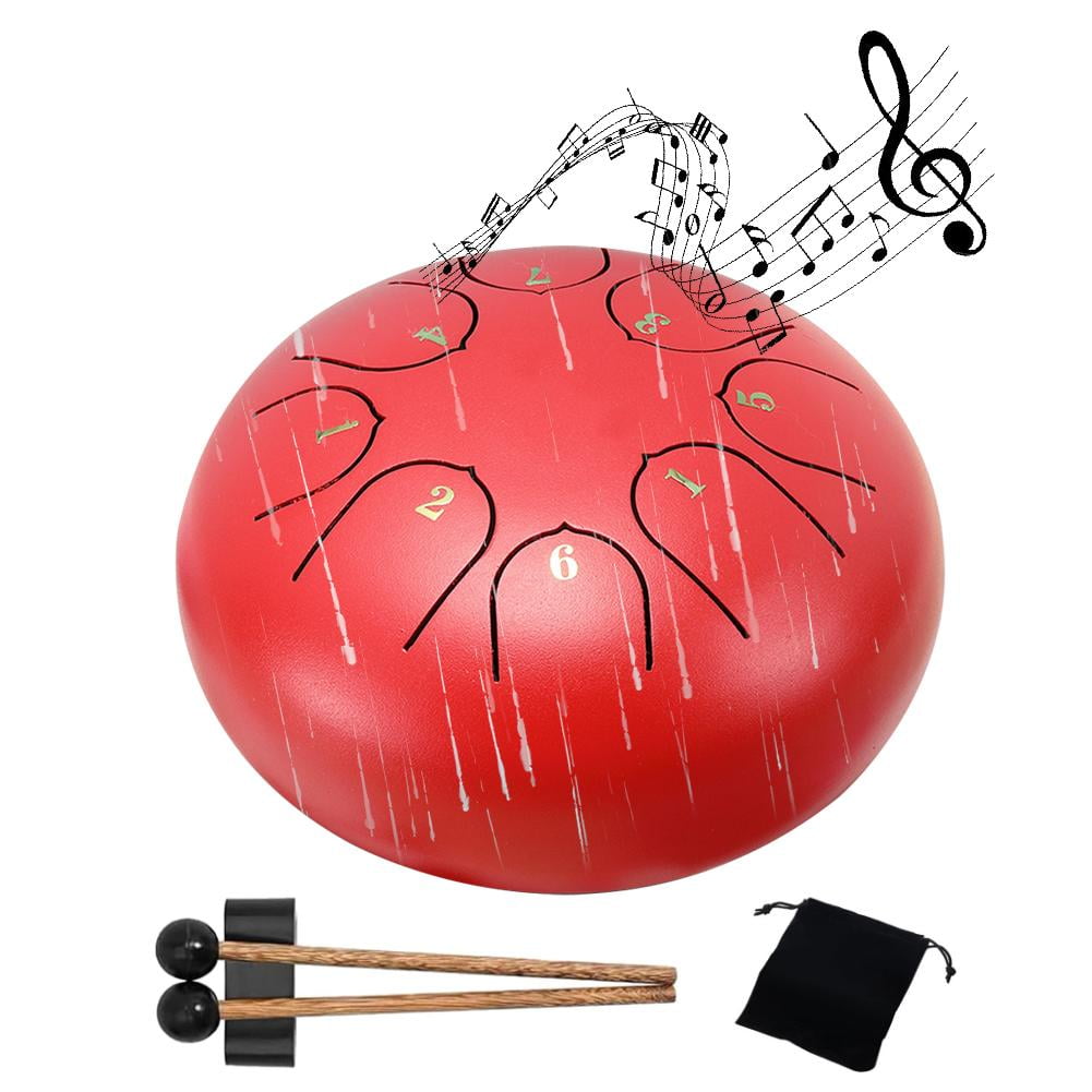 Rain Drum for Outside Garden,8 Tone 6-Inch Chakra Rain Drum Steel ...