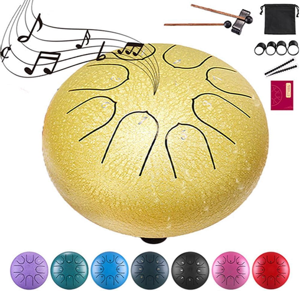 Rain Drum for Outside Garden,8Note 6Inch Steel Tongue Drum, Chakra Drum ...