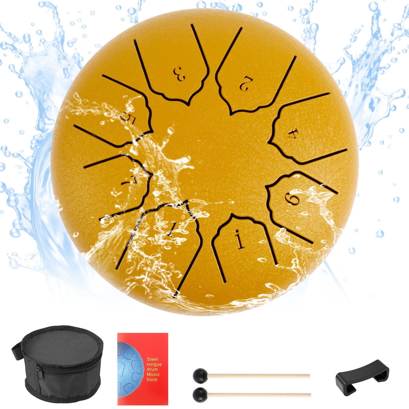 Rain Drum for Outside 6 Inch 8 Notes Enduring Steel Outdoor Rain Drum ...
