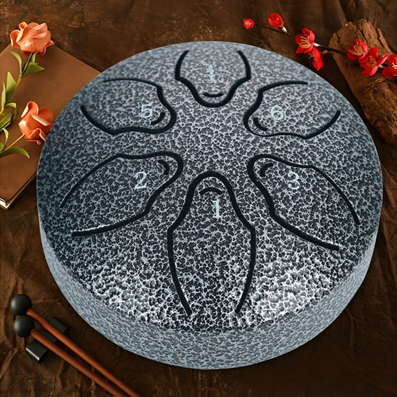 Rain Drum for Outside Garden, 3 Inch 6 Notes Steel Tongue Drum Rain ...