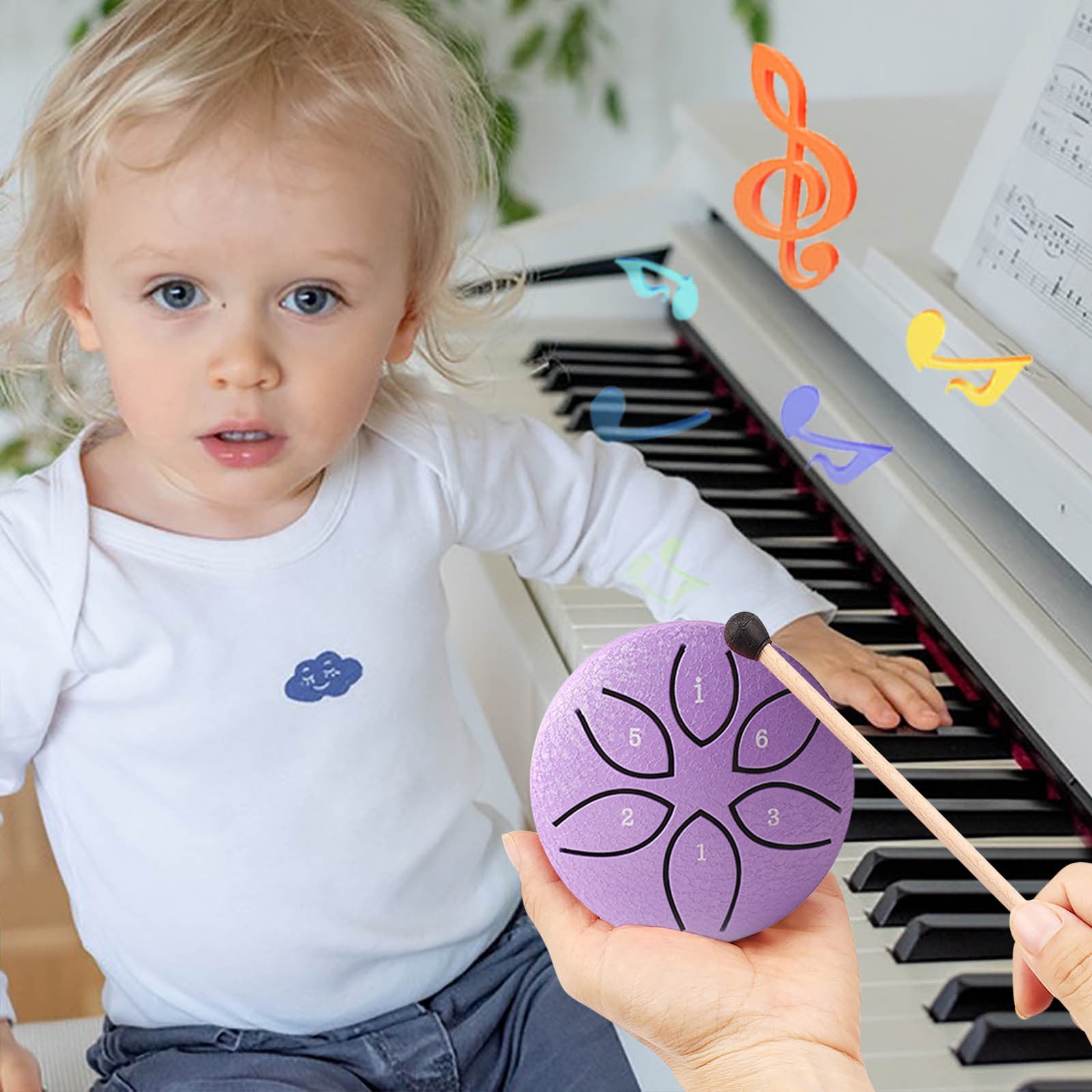 Rain Drum for Outside, Steel Tongue Drum Rain Chime for Outside, 3 Inch ...