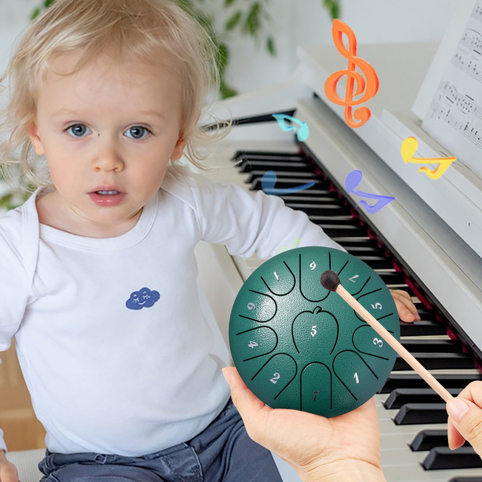 Rain Drum for Outside, Steel Tongue Drum Rain Chime for Outside, 6 Inch ...