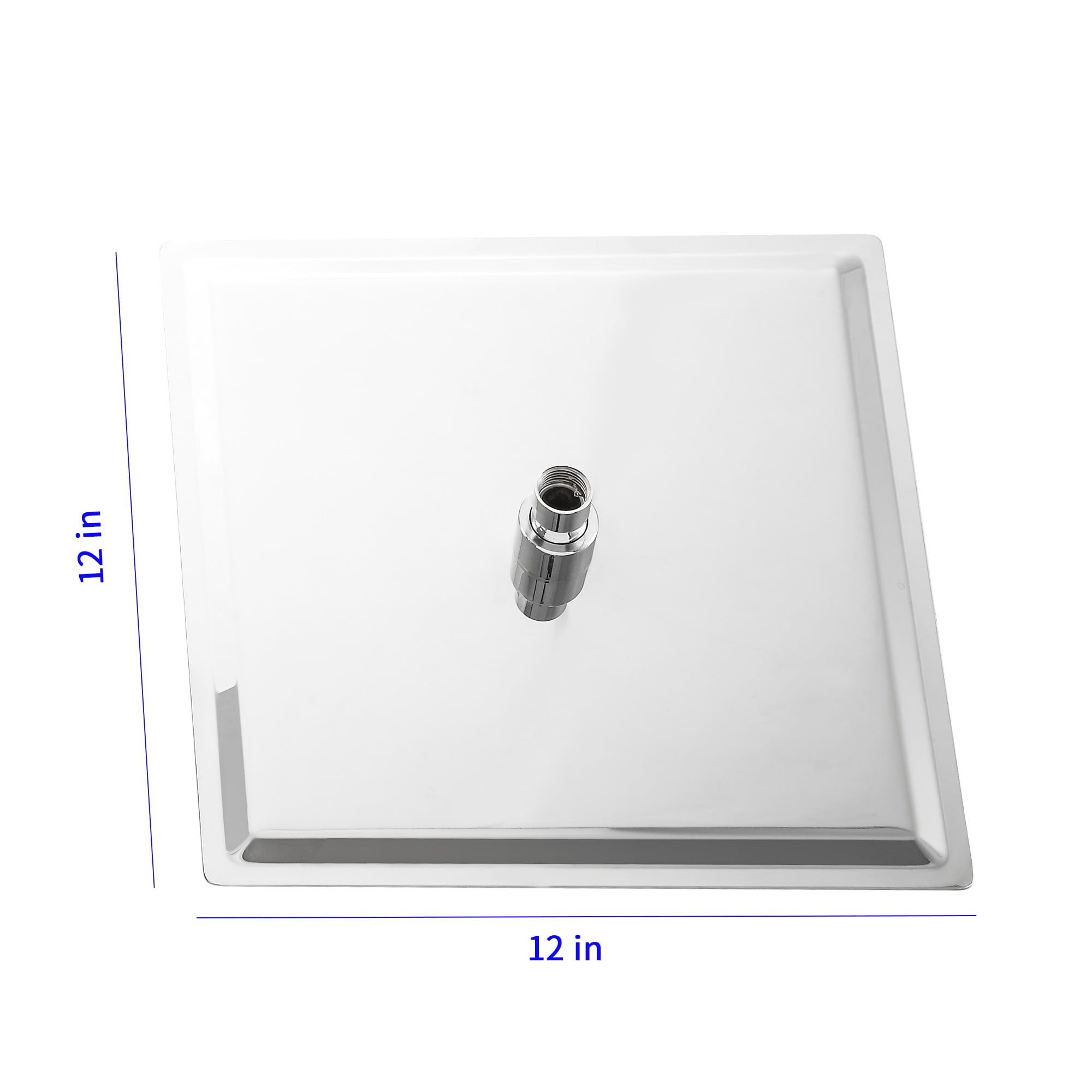 Bathroom Mirror Rain Fixed Shower Head (12 Inch Square, Chrome ...
