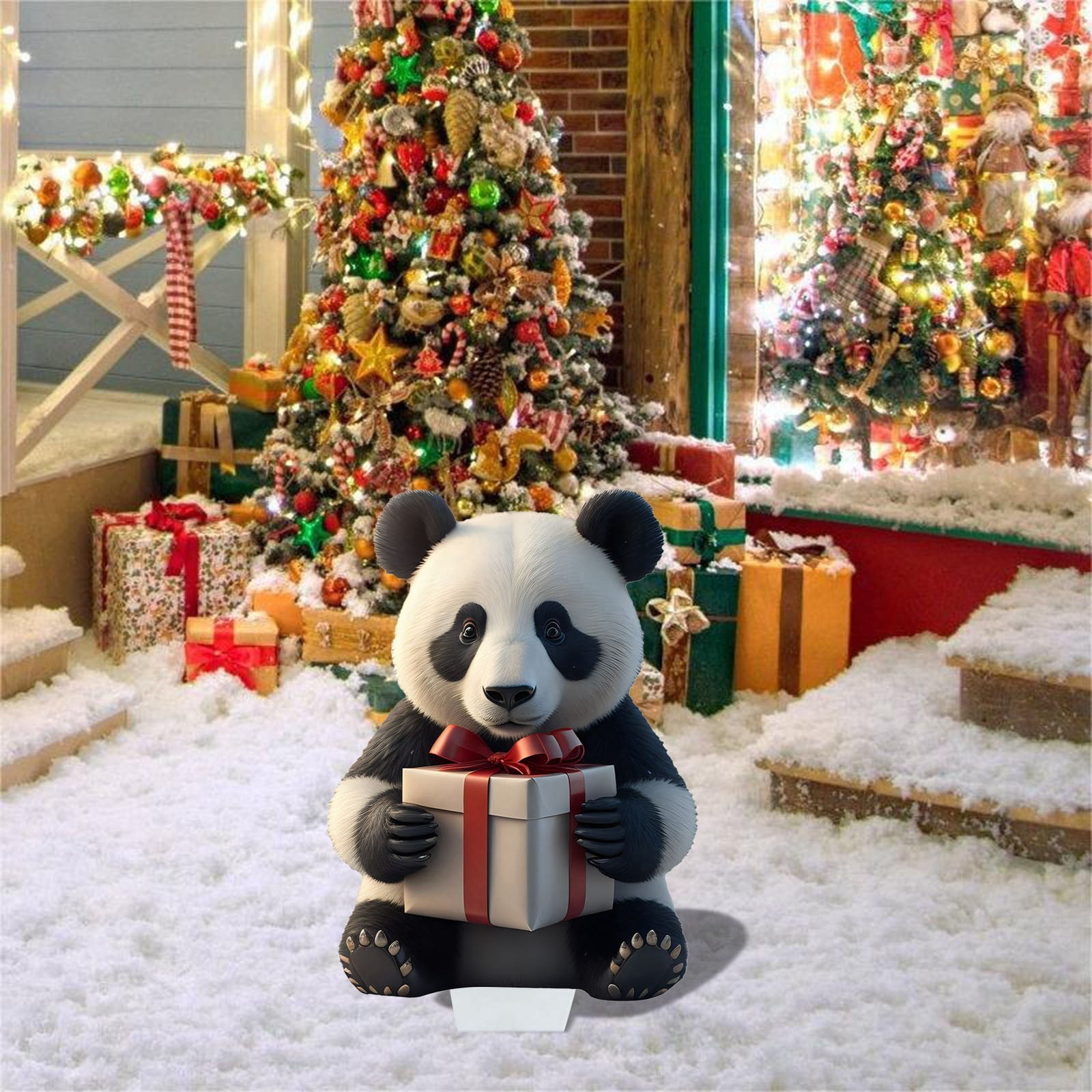 Rain Gauge Glass Replacement Christmas Panda Ground Piles Inserted Into ...