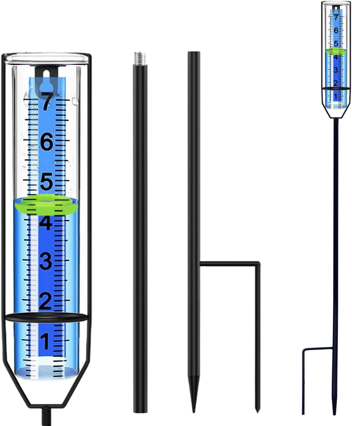 Rain Gauge Outdoor Large Numbers with Float Marker Easy to Read, Freeze ...