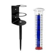 Rain Gauge Outdoor Yard Rain Gauge Stainless Steel Stake Weatherproof ...