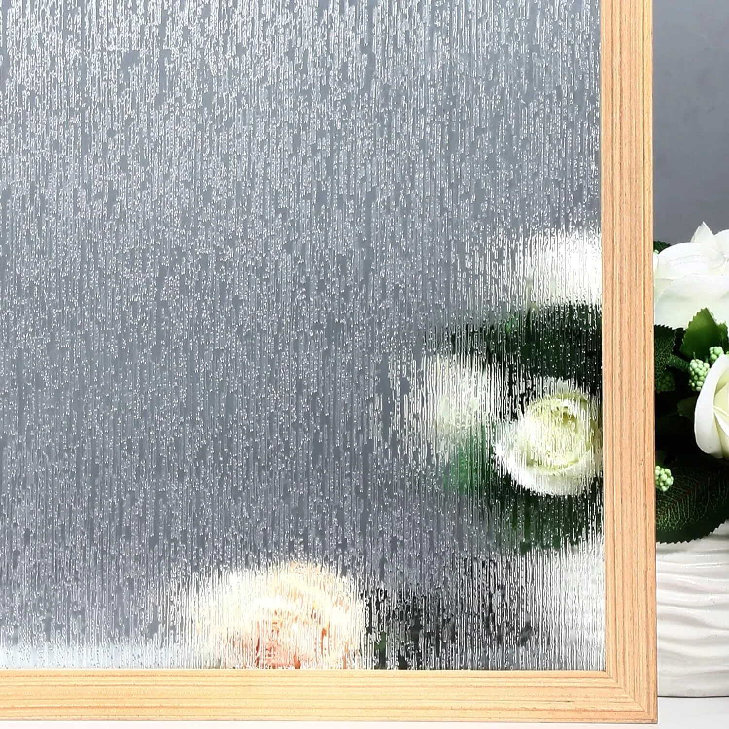 Rain Glass Window Film Privacy Static Window Clings Decorative Glass ...