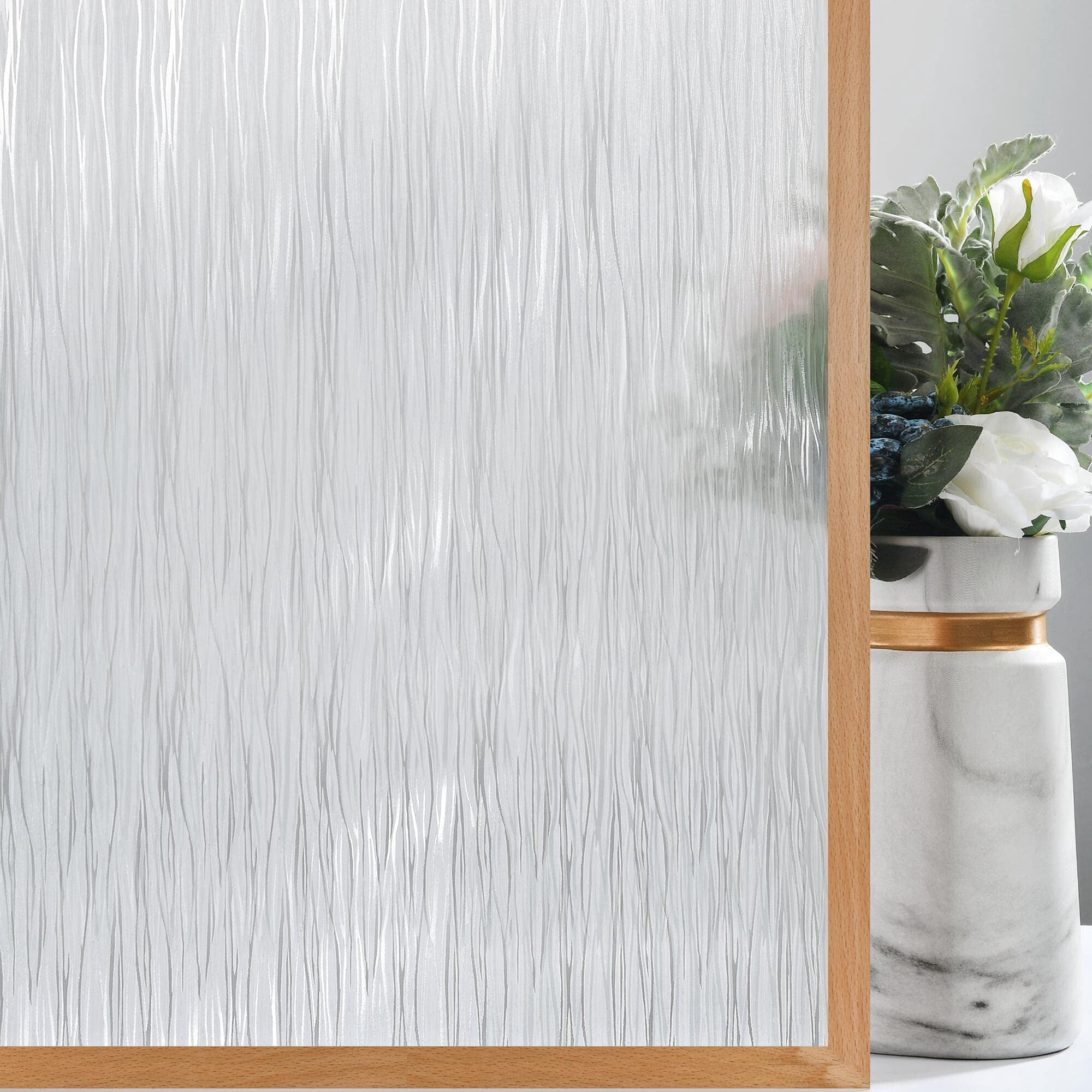 Rain Glass Window Film Privacy Static Window Clings Decorative Glass ...