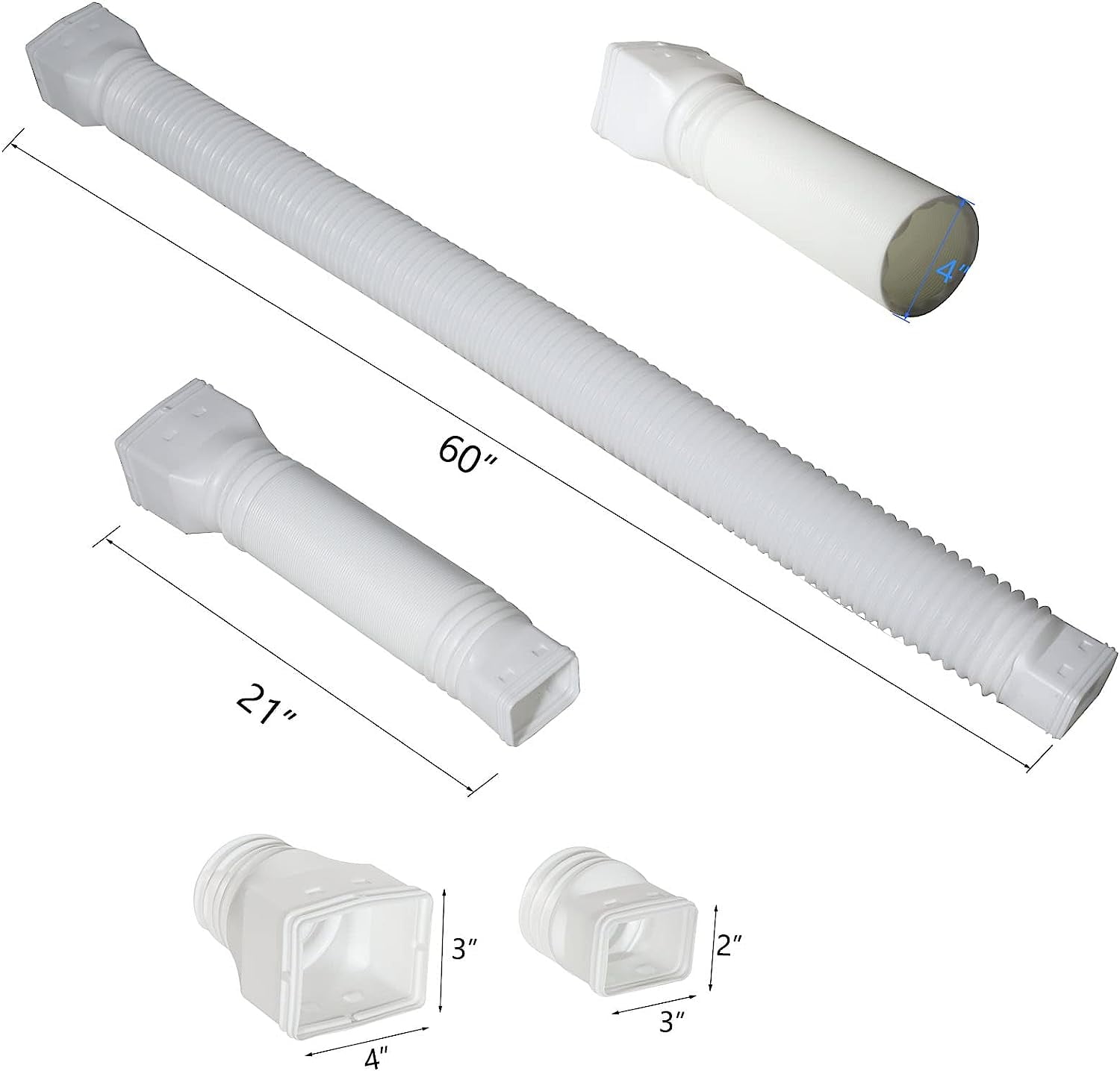 Rain Gutter Downspout Extensions Flexible, Drain Downspout Extender ...