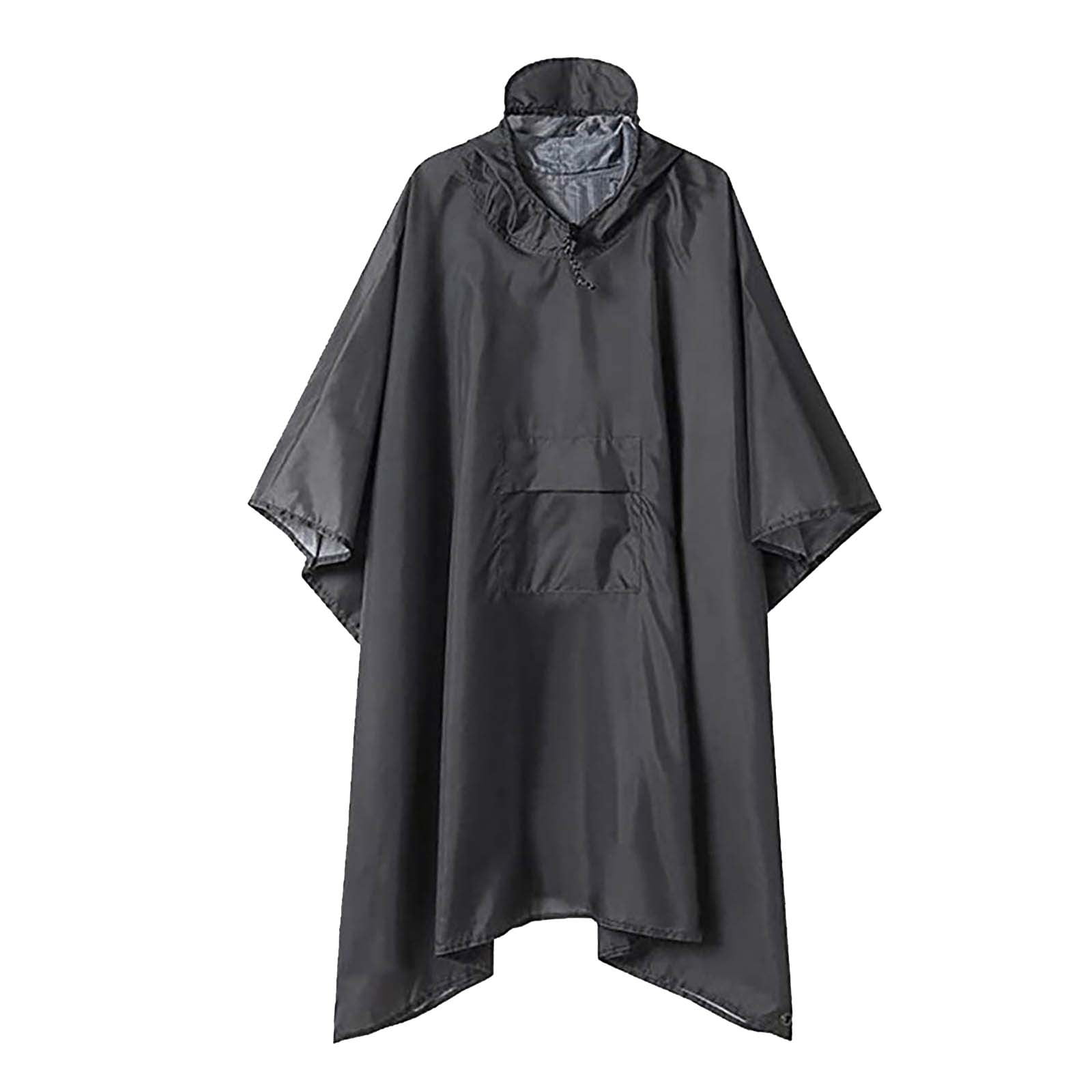 Rain Jacket, Baberdicy Hooded Portable Rain Poncho for Hiking Camping ...