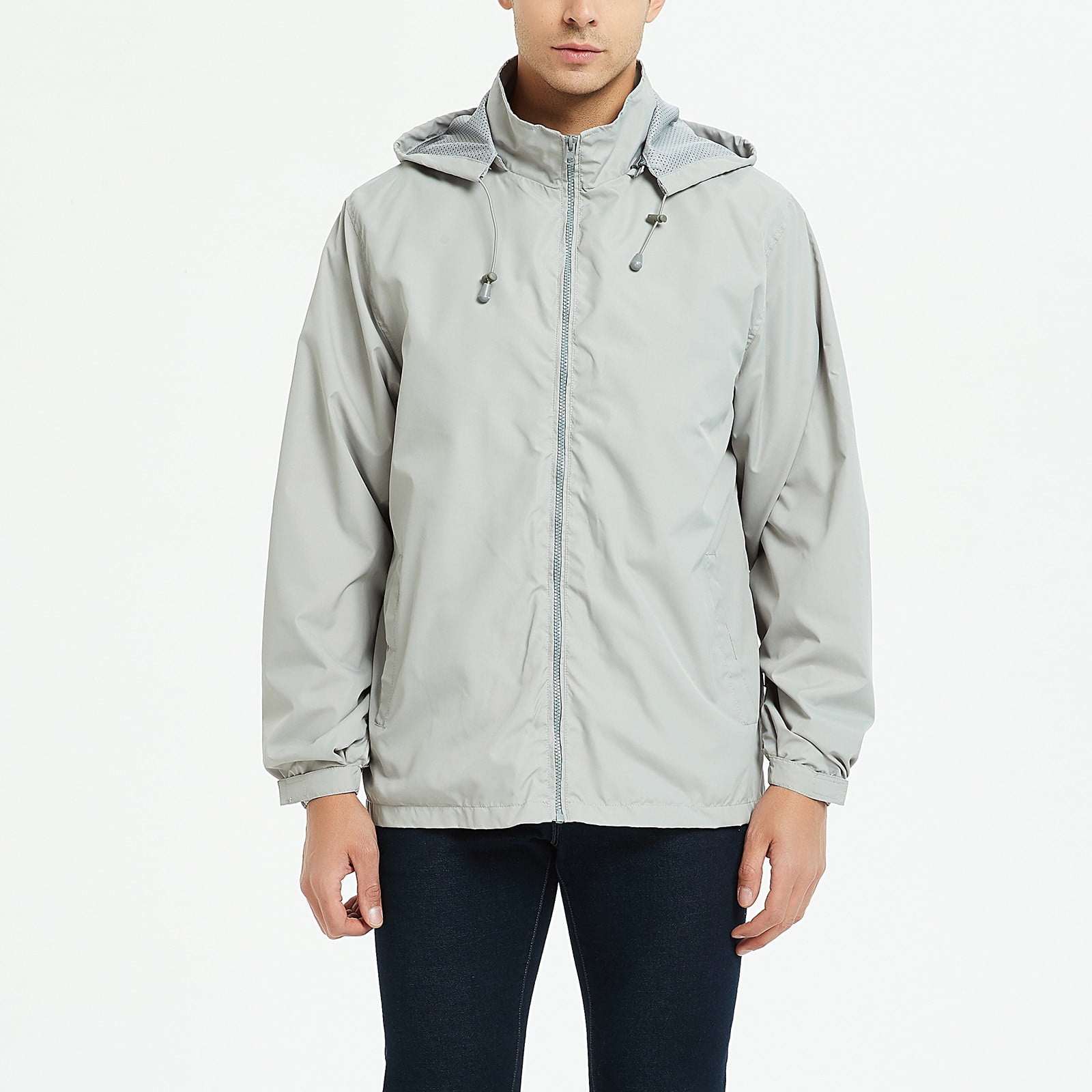 Rain Jacket Men Waterproof Windbreaker, Lightweight Hooded Raincoat for ...