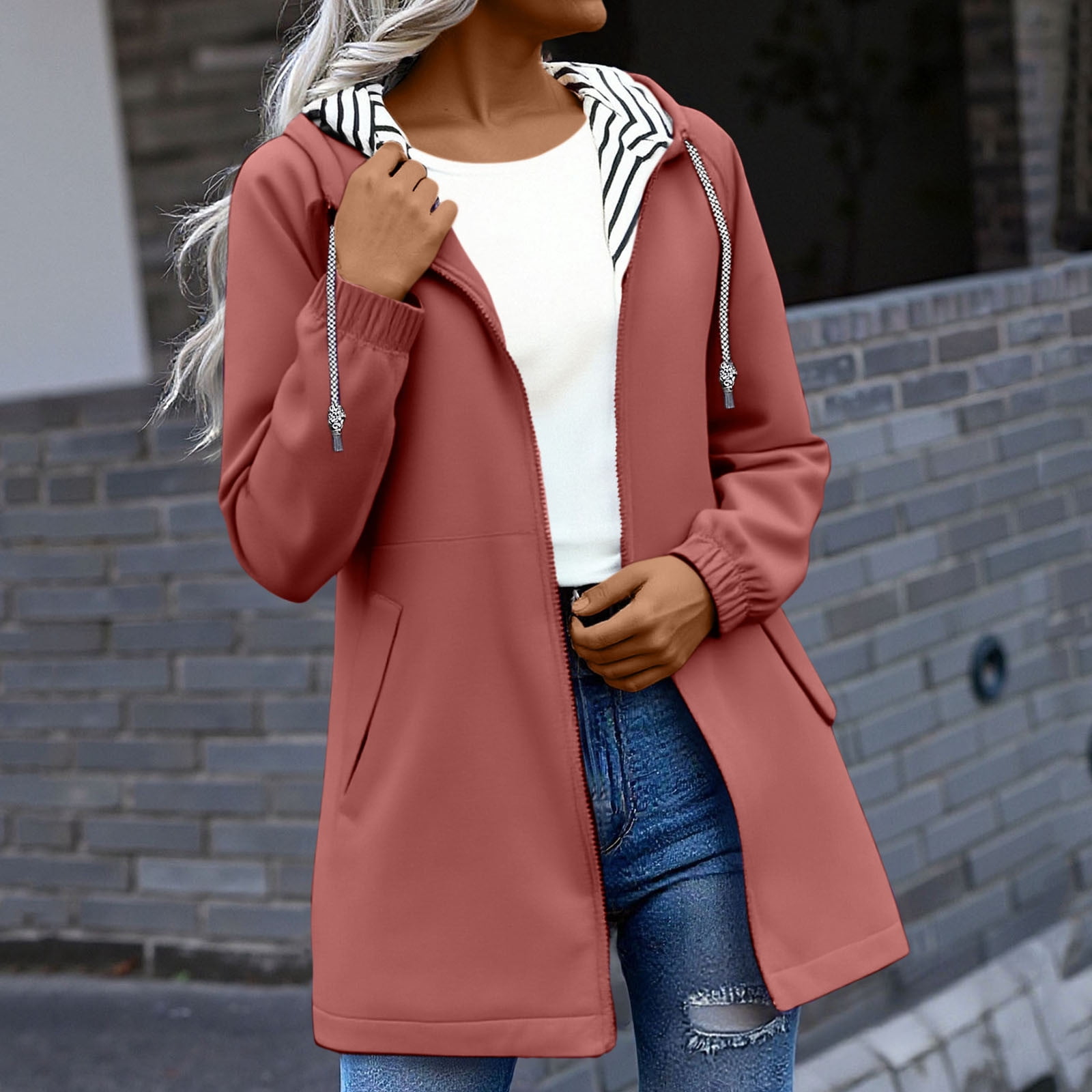 Rain Jacket Vmvidoty Fall Jackets for Women Rain Anorak Windbreaker ...