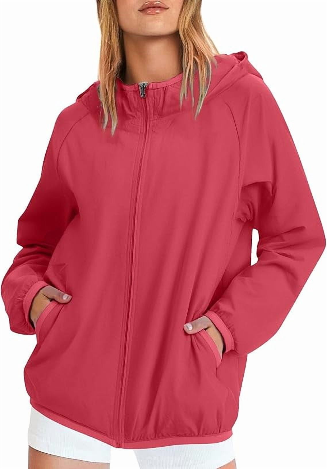 Rain Jacket Women Waterproof Lightweight Rain Coats for Women with Hood ...