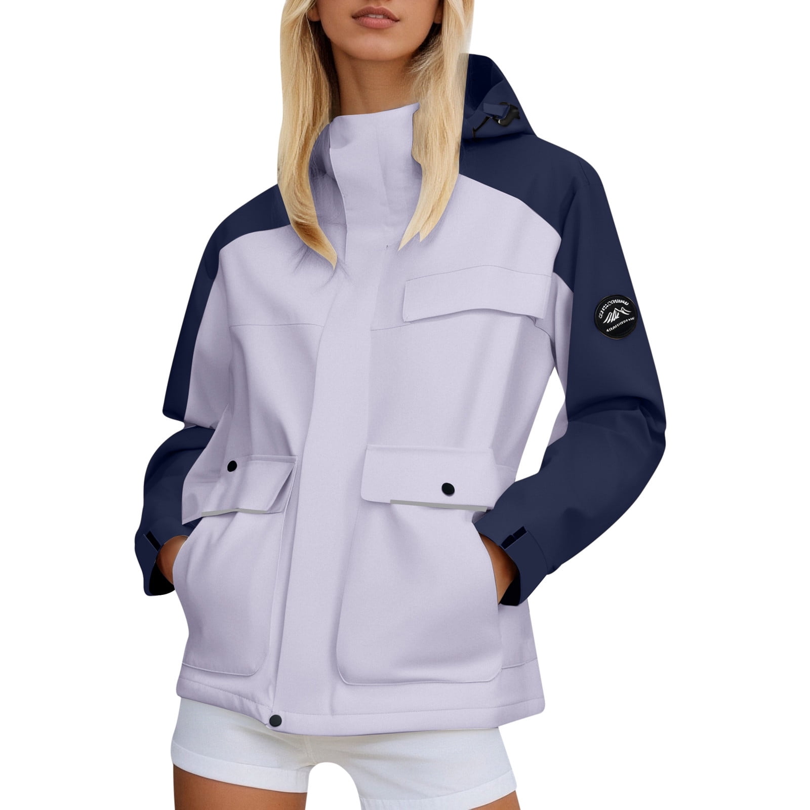 Rain Jacket for Women Lightweight Waterproof Windbreaker Hiking Outfits ...
