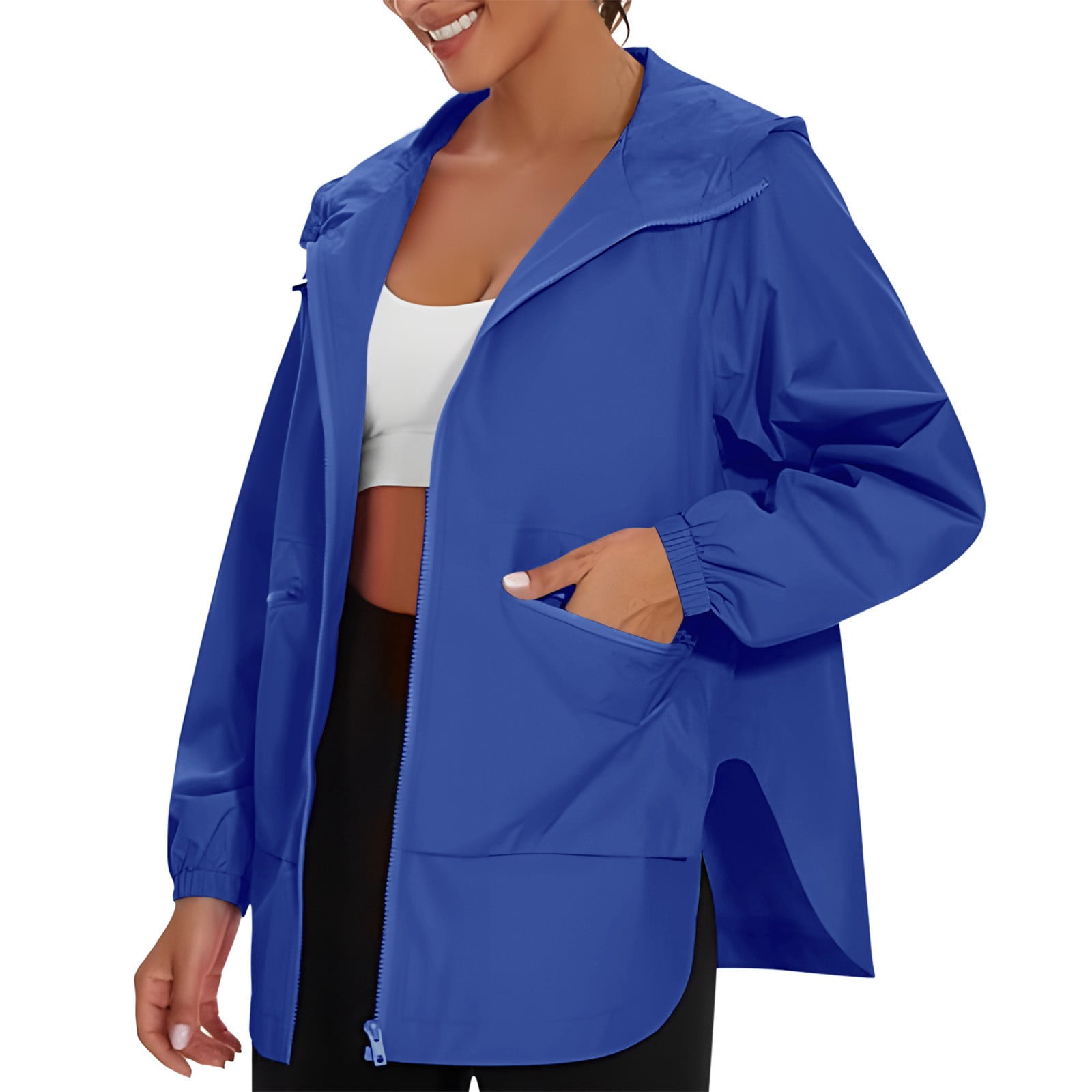 Rain Jacket for Women Outdoor Waterproof Windbreaker Hiking Coat ...