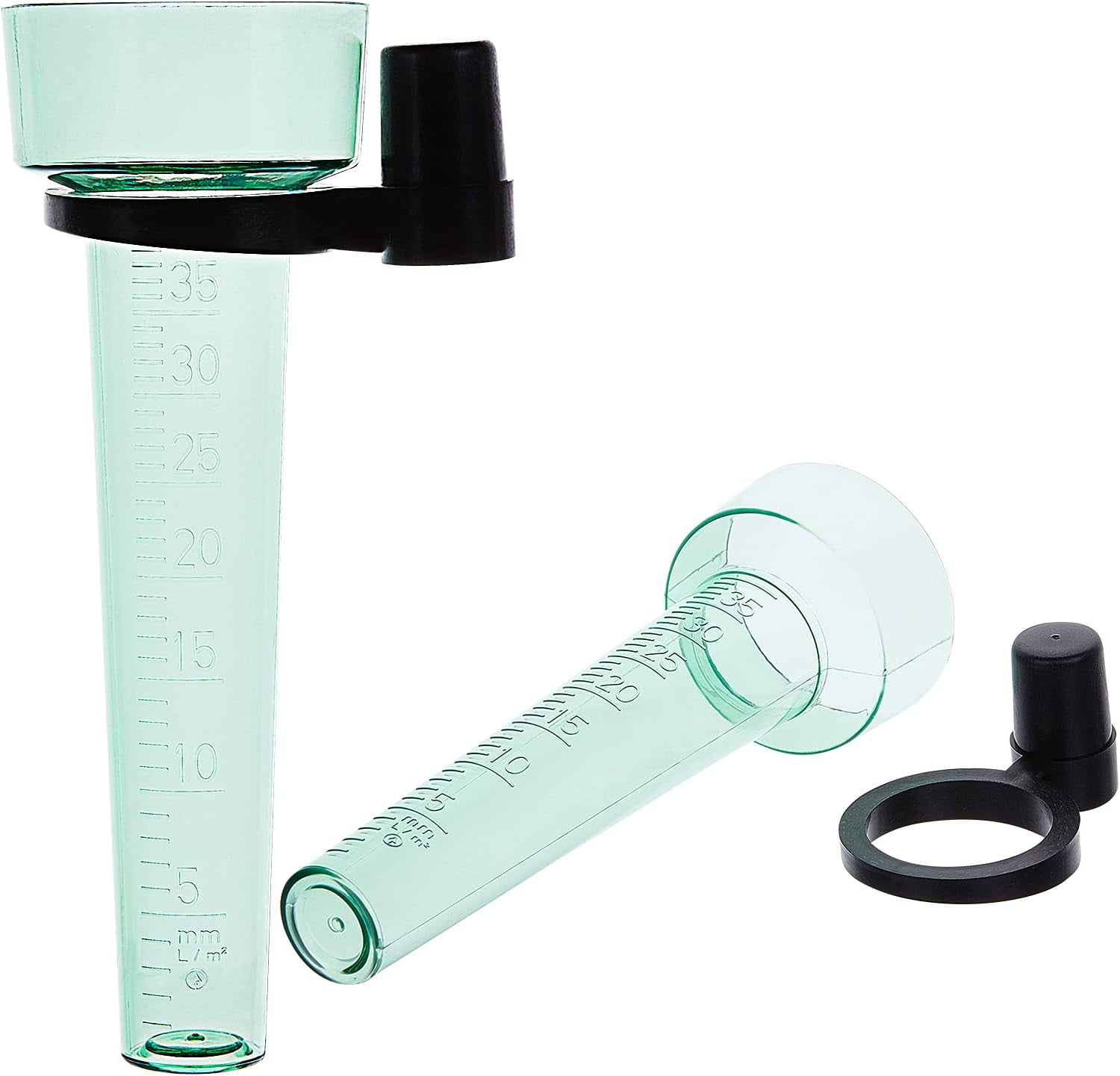 Rain Measuring Cup 2 Pcs Plastic Rain Gauge Garden Rainfall Gauge with ...