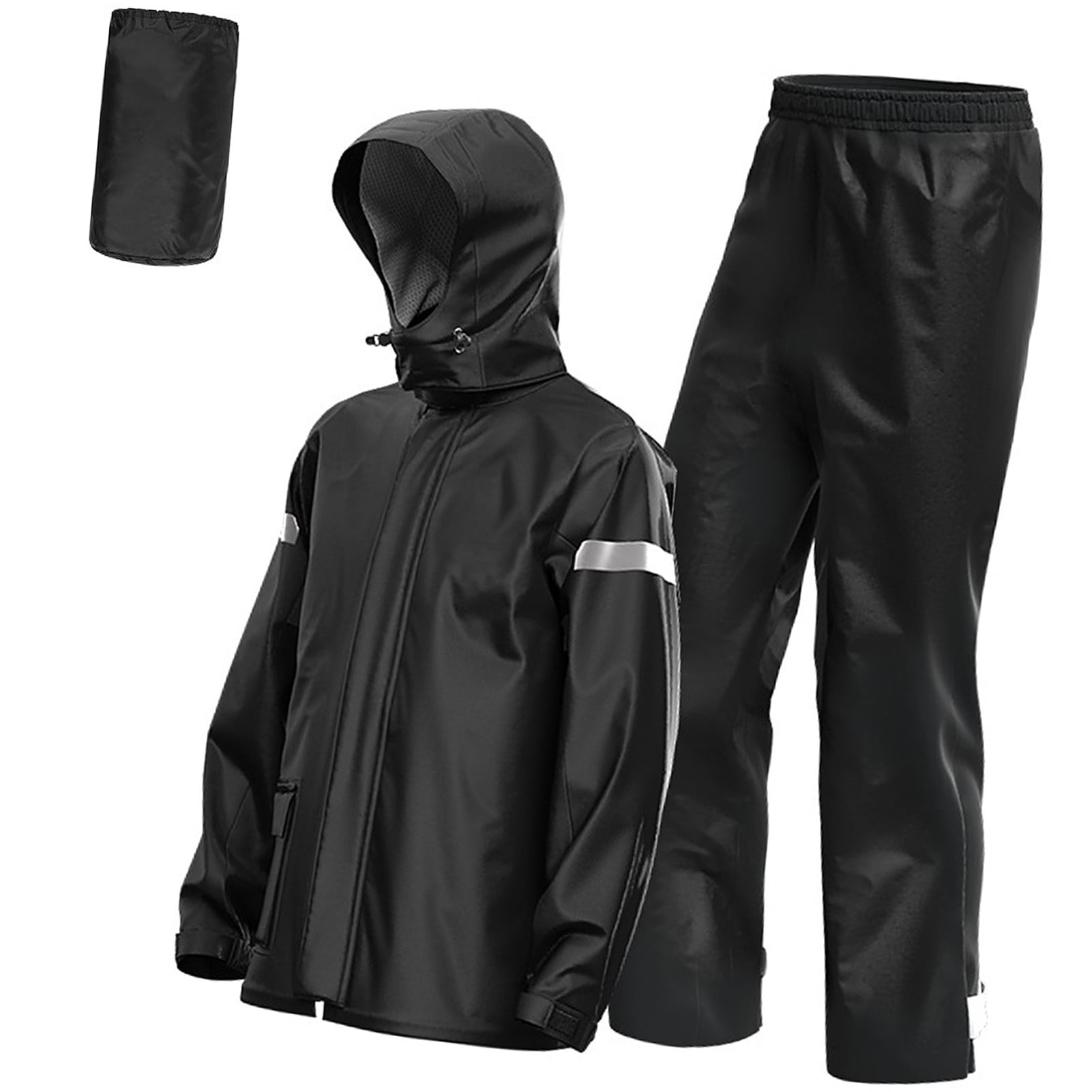 Rain Men Motorcycle Rain Suit Outdoor Reflective Water Resistant Rain ...