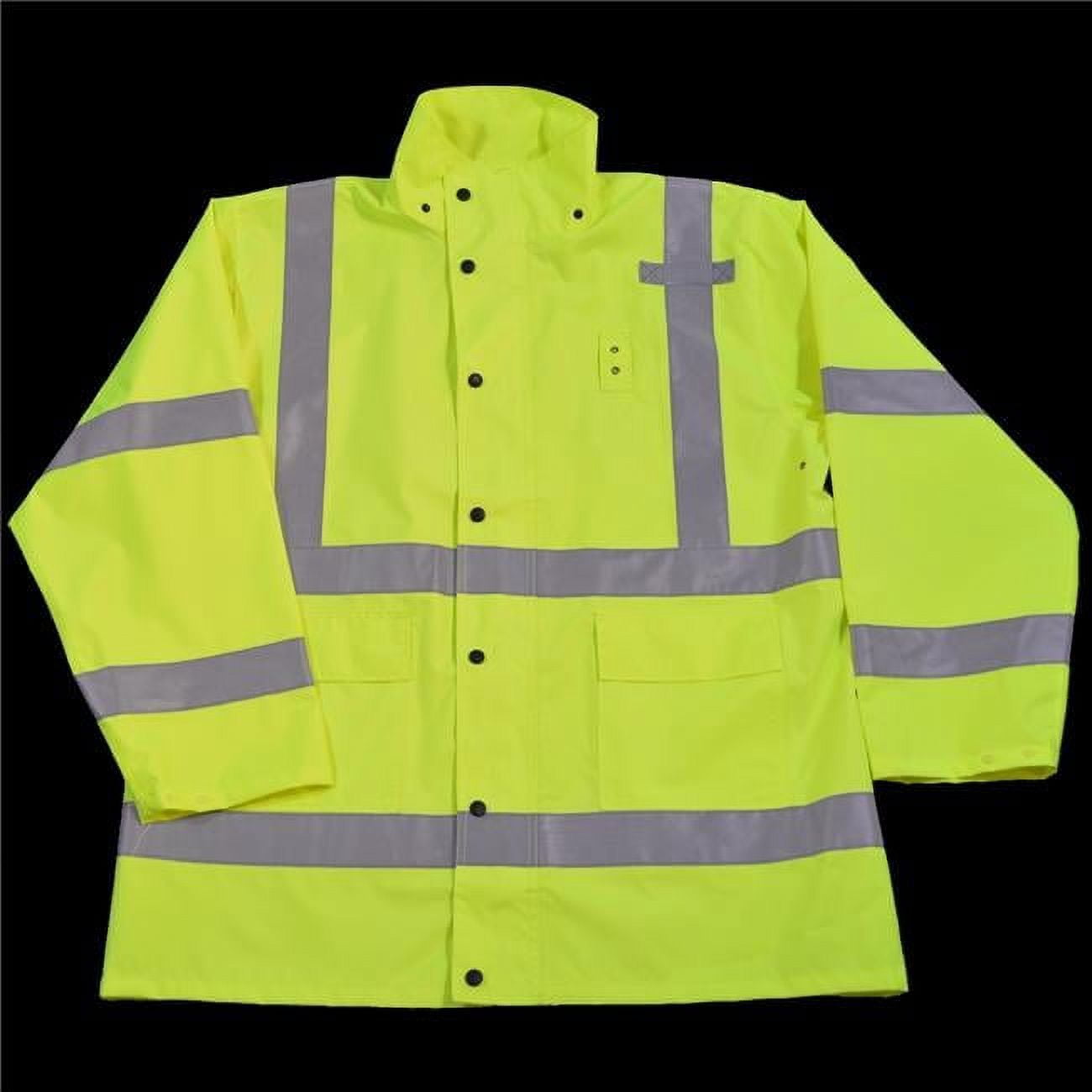 Rain Parka Jacket Waterproof Ansi-Isea Class Iii Lime No Lining with ...