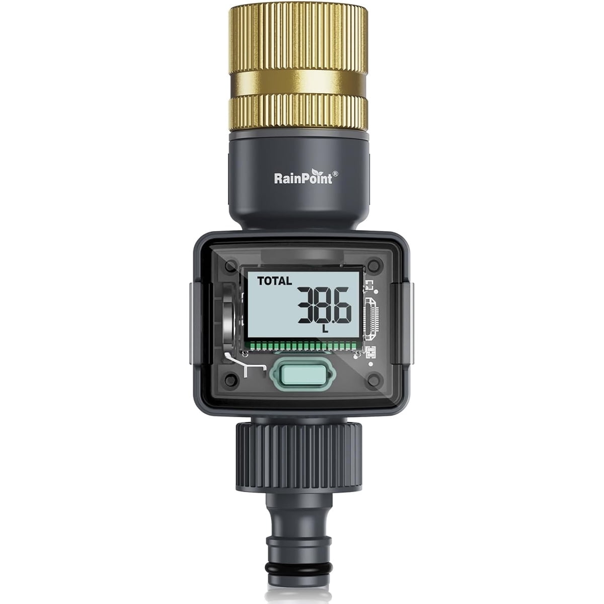 RainPoint Digital Hose Flow Meter, Brass Metal Thread, for Garden ...