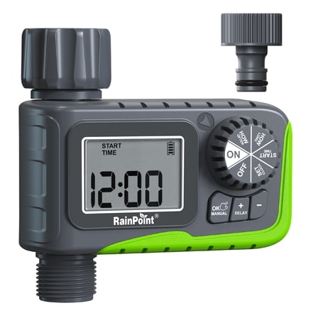 RainPoint Programmable Sprinkler Timer 2-Zone, Automatic Irrigation ...