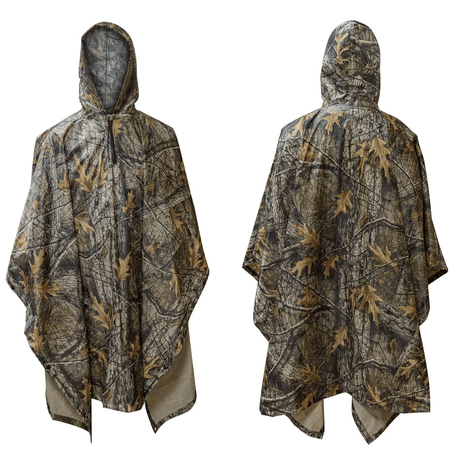 Rain Poncho, Waterproof Camouflage Rain Coat Outdoor Camo Shelter ...