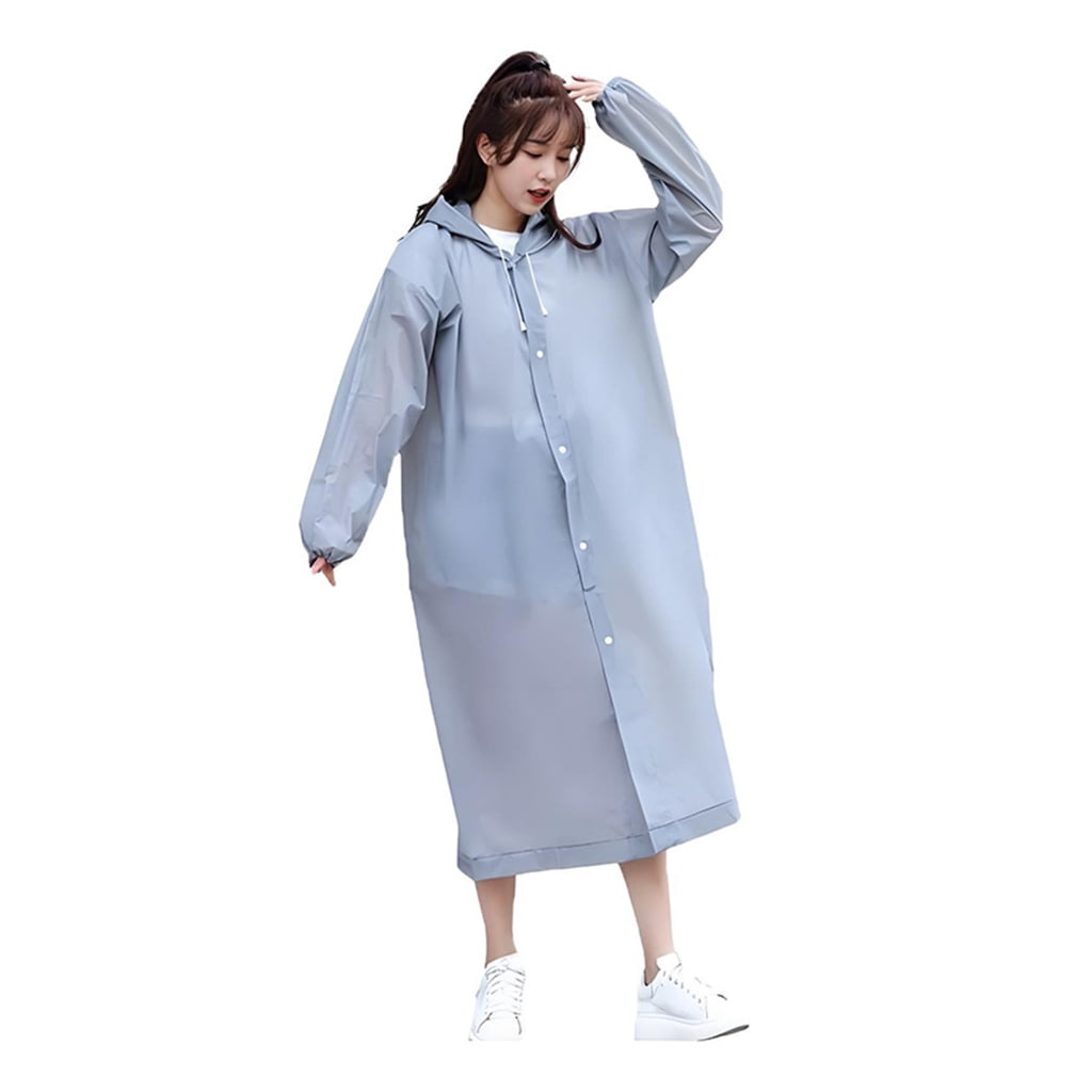 Rain Poncho with Hoods and Long Sleeves Water Resistant Poncho Portable ...