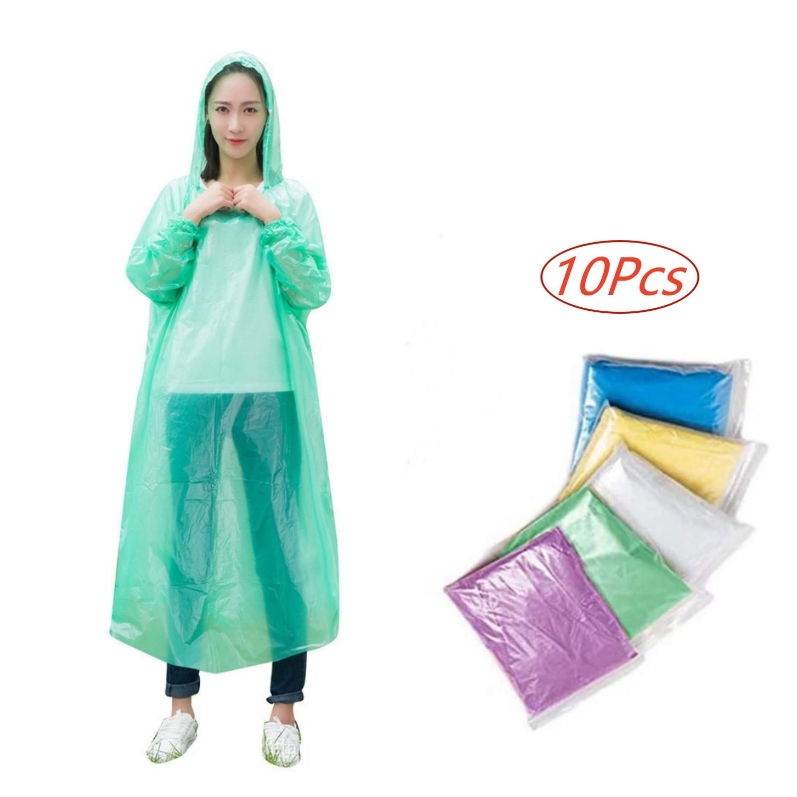 Rain Ponchos Adults Disposable World 10 Pack Panchos Adult Bulks ...