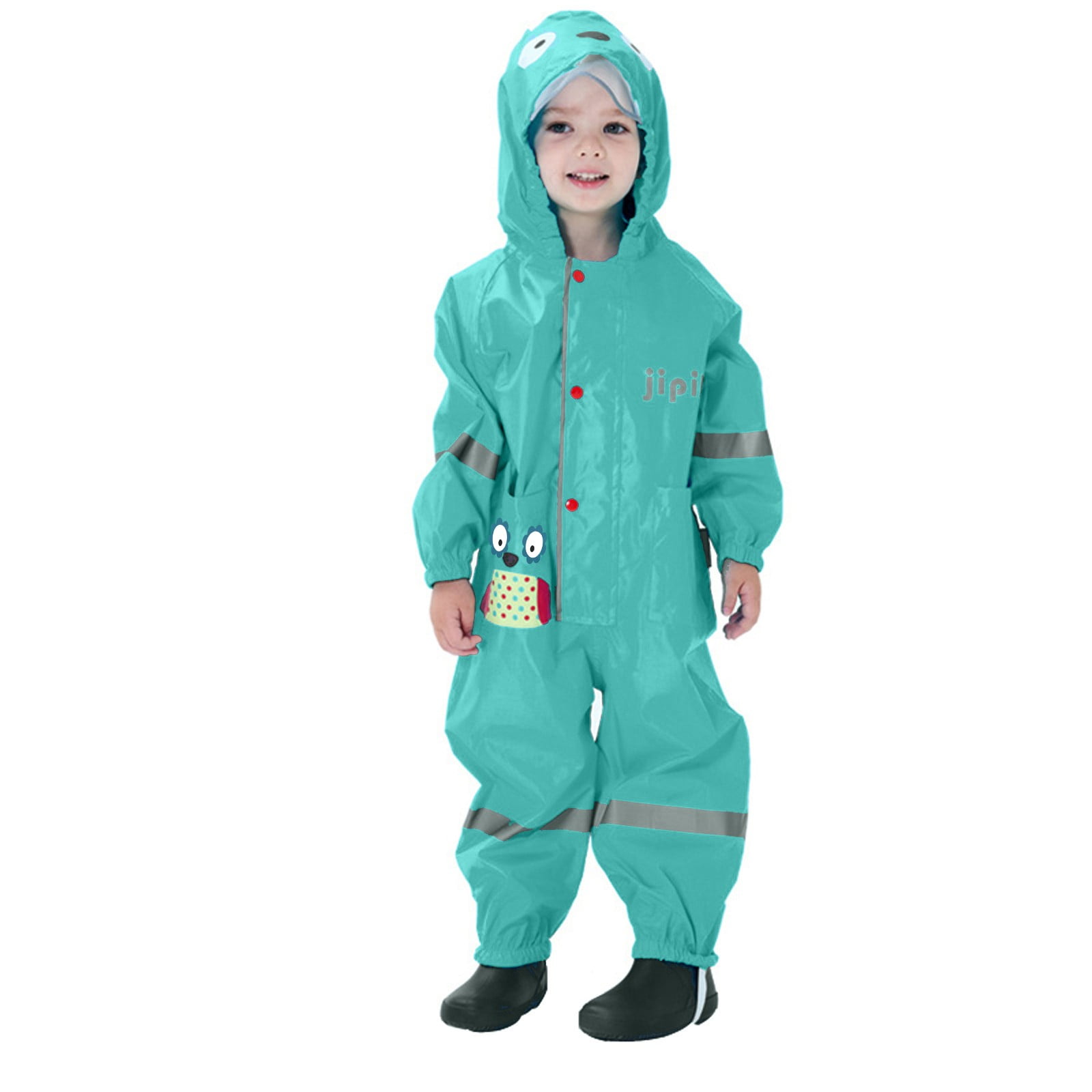 Rain Ponchos for Kids Emergency Waterproof Rain Coats with Hood Cute Cartoon Rain Ponchos for ...