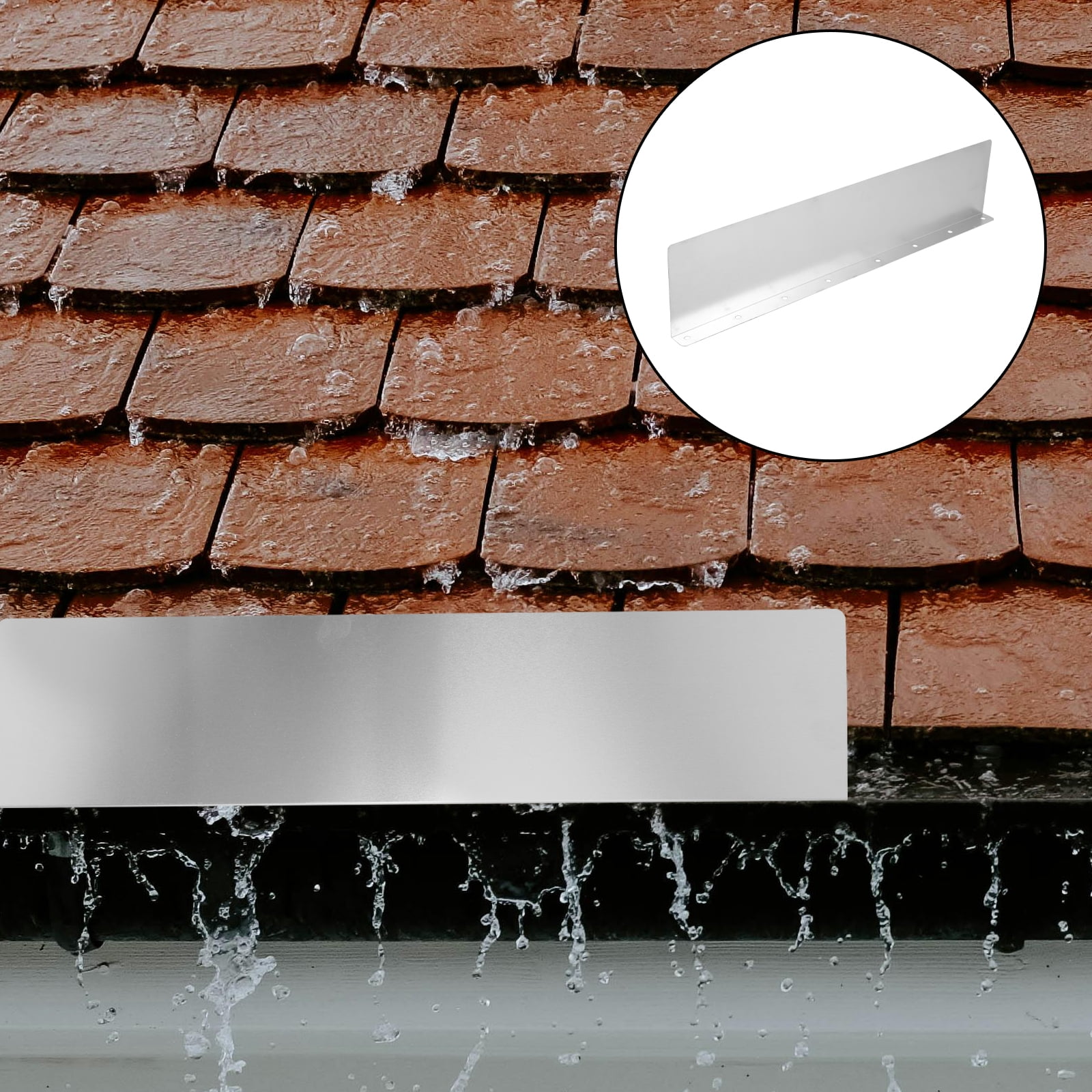 Rain Roof Diverter Gutter Splashing Guards Metal Protection Shunt ...