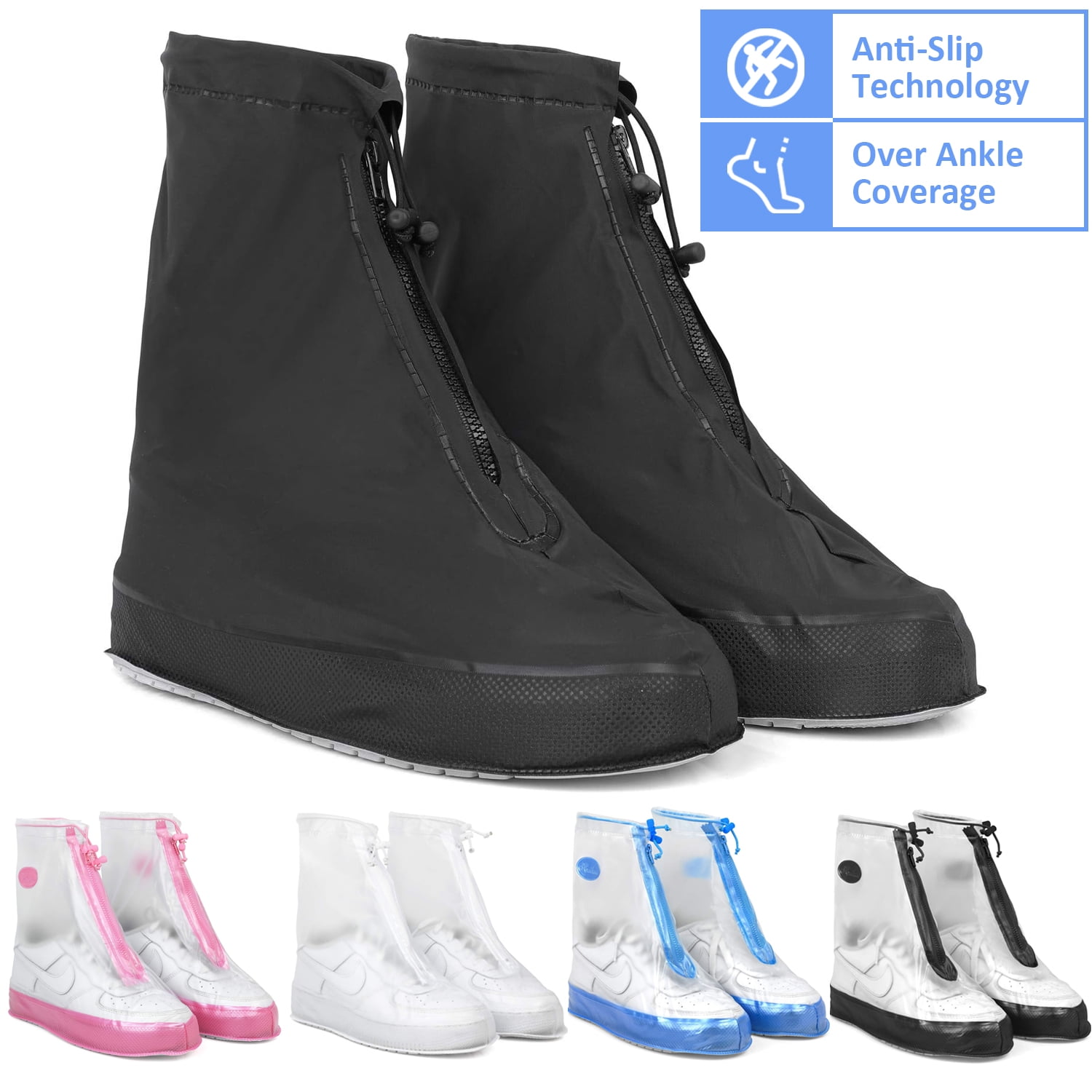 Rain Shoe Covers Waterproof Shoe Covers for Men Women Reusable Galoshes ...