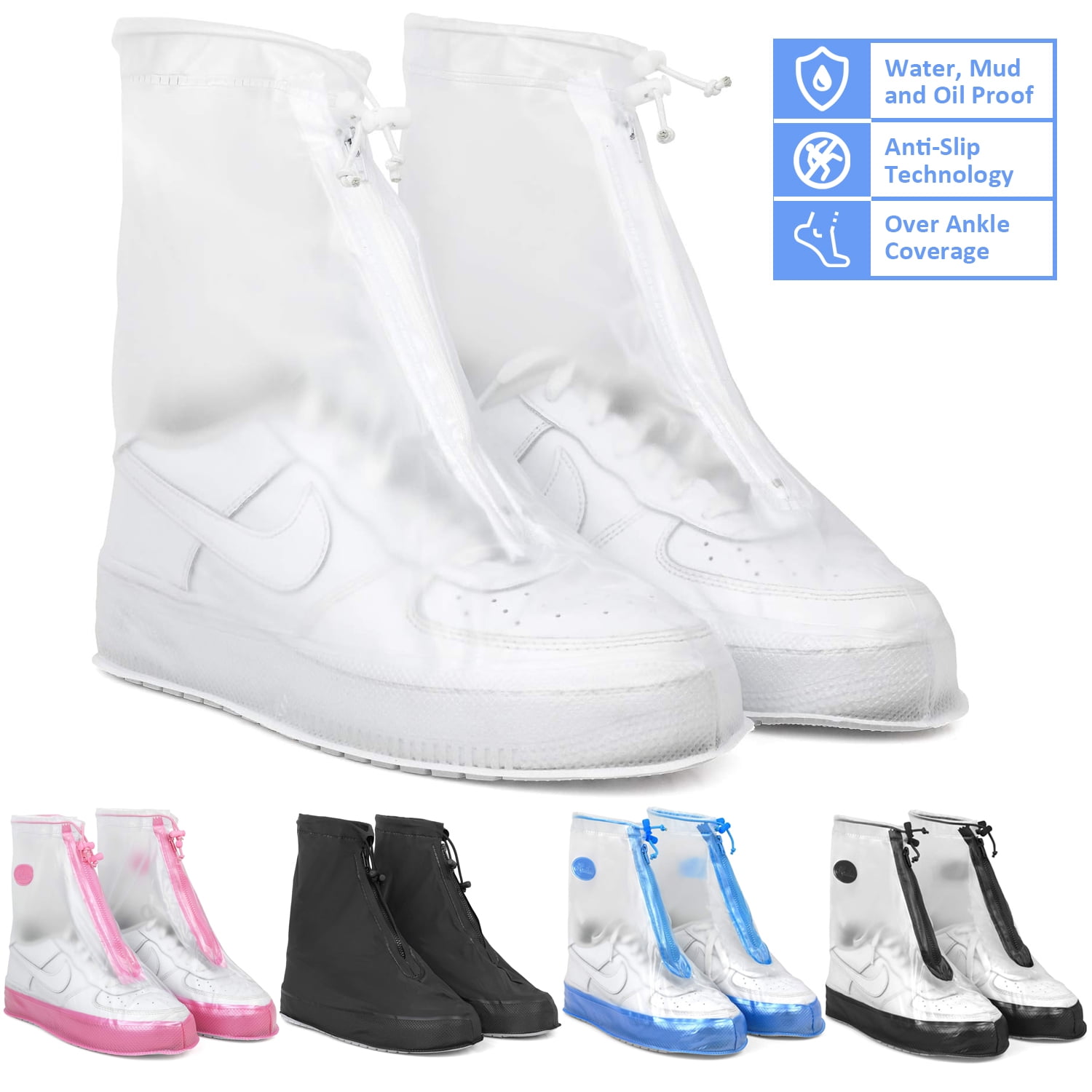 Rain Shoe Covers Waterproof Shoe Covers for Men Women Reusable Galoshes ...