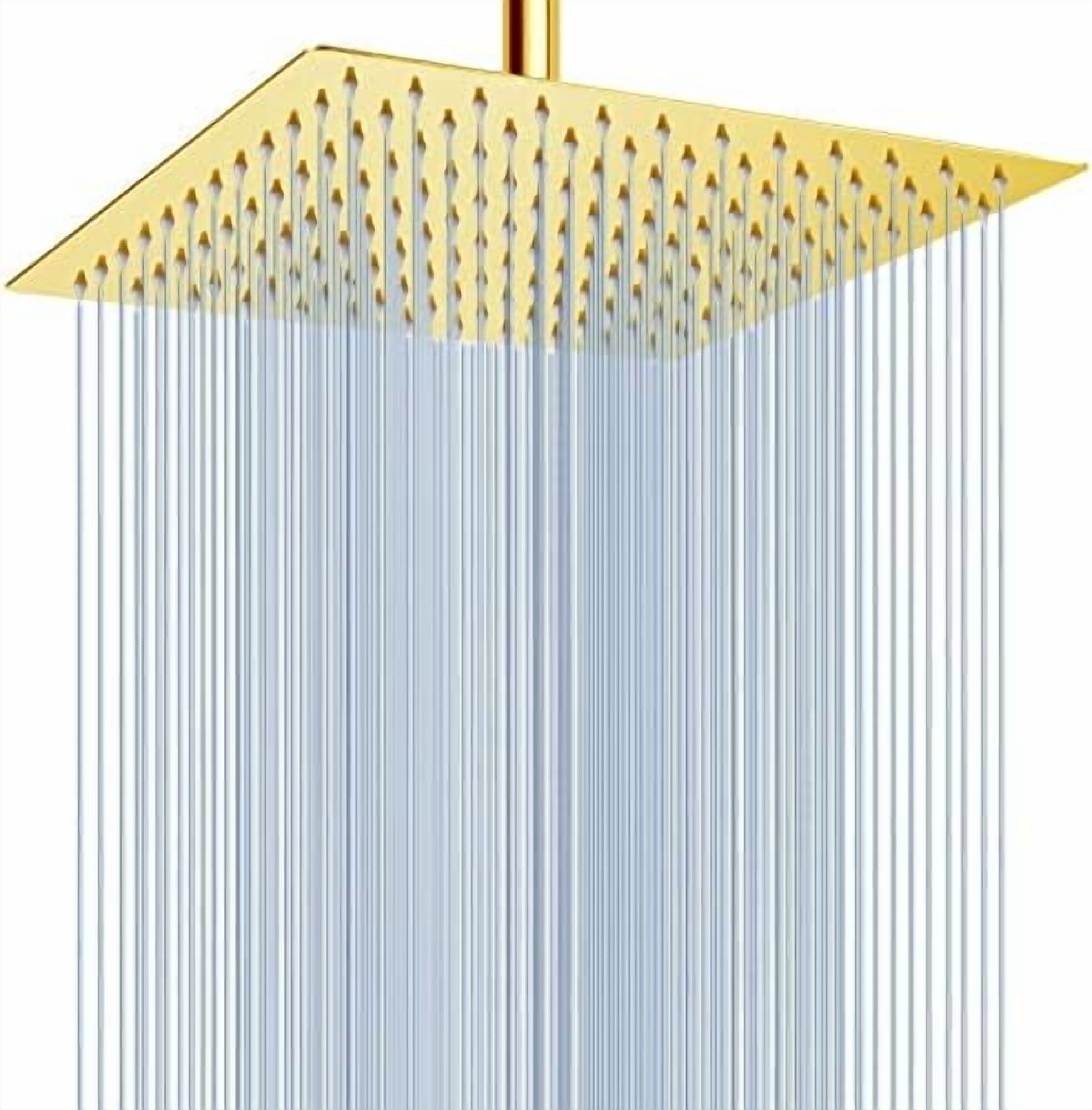 Rain Shower Head - 12 Inches Large Rainfall Shower Head Made of 304 ...