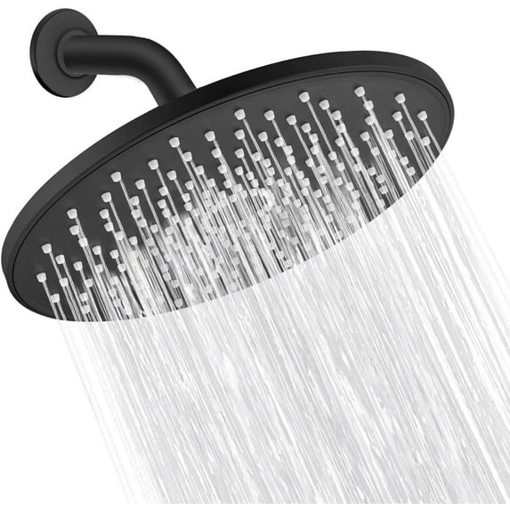 Rain Shower Head 9In High Pressure Showerhead - Tool Free Installation ...