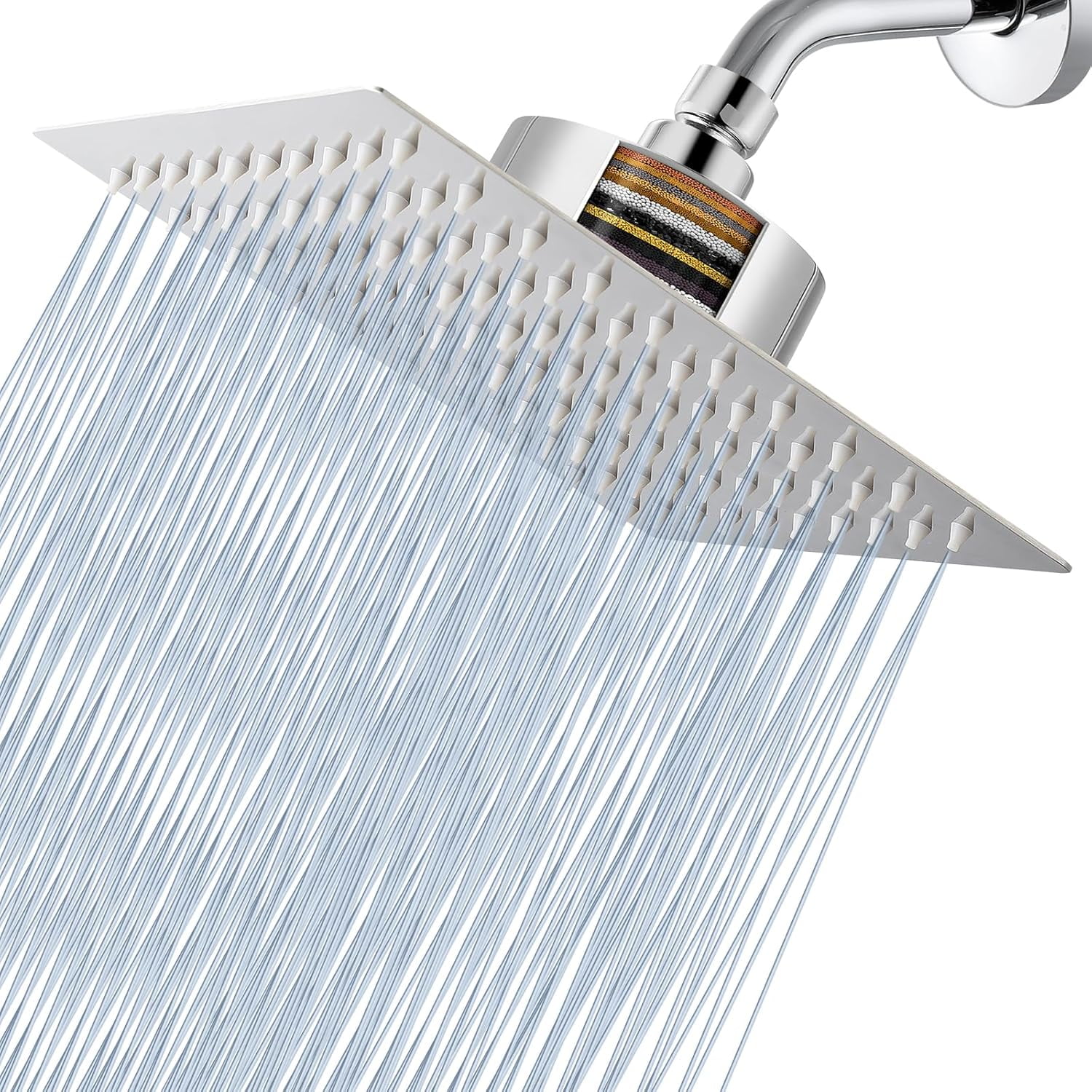 Rain Shower Head with Filtered - High Flow Large Rainfall Shower Heads ...