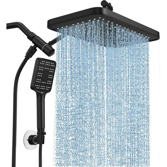Rain Shower Head with Handheld Spray Combo Set, Adjustable 12" Rainfall ...