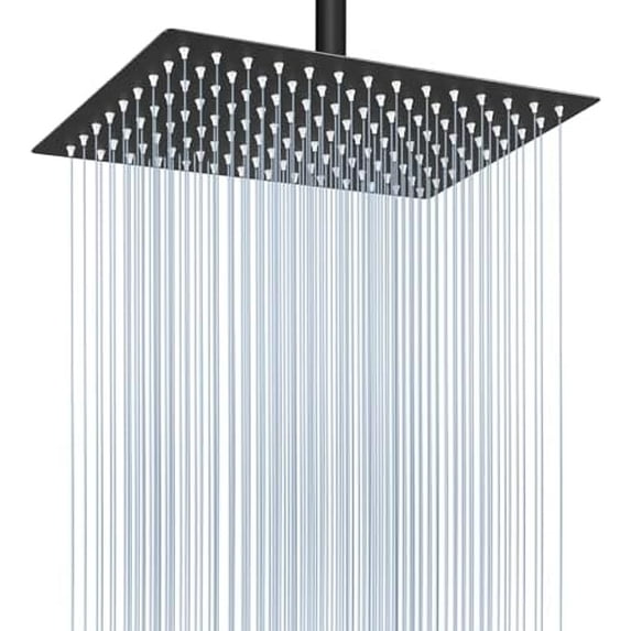 Rain Shower Head - High Flow Large Rainfall Shower Heads Made of ...
