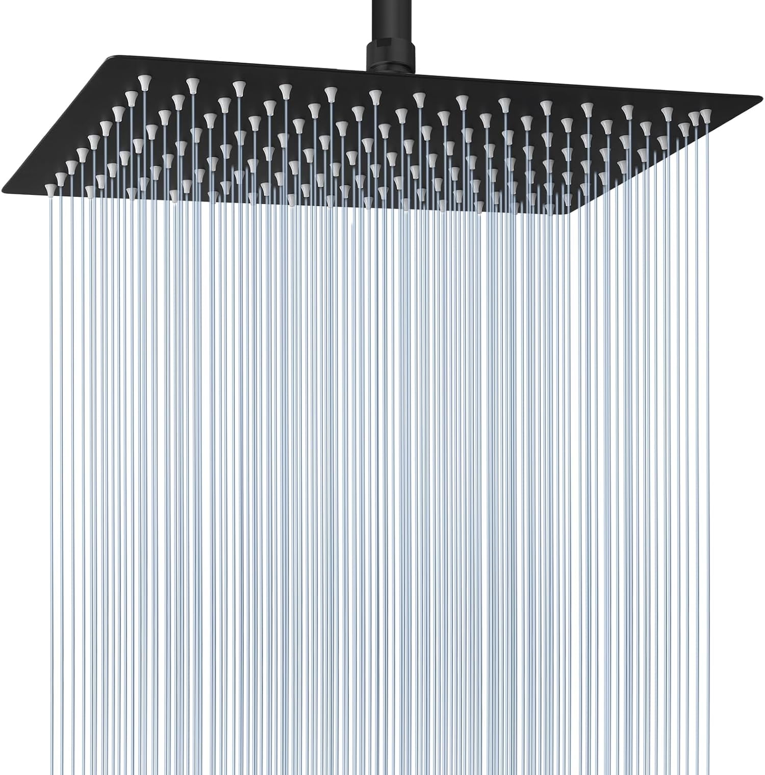 Rain Shower - High Square Rainfall Showerhead - Waterfall Full Coverage ...