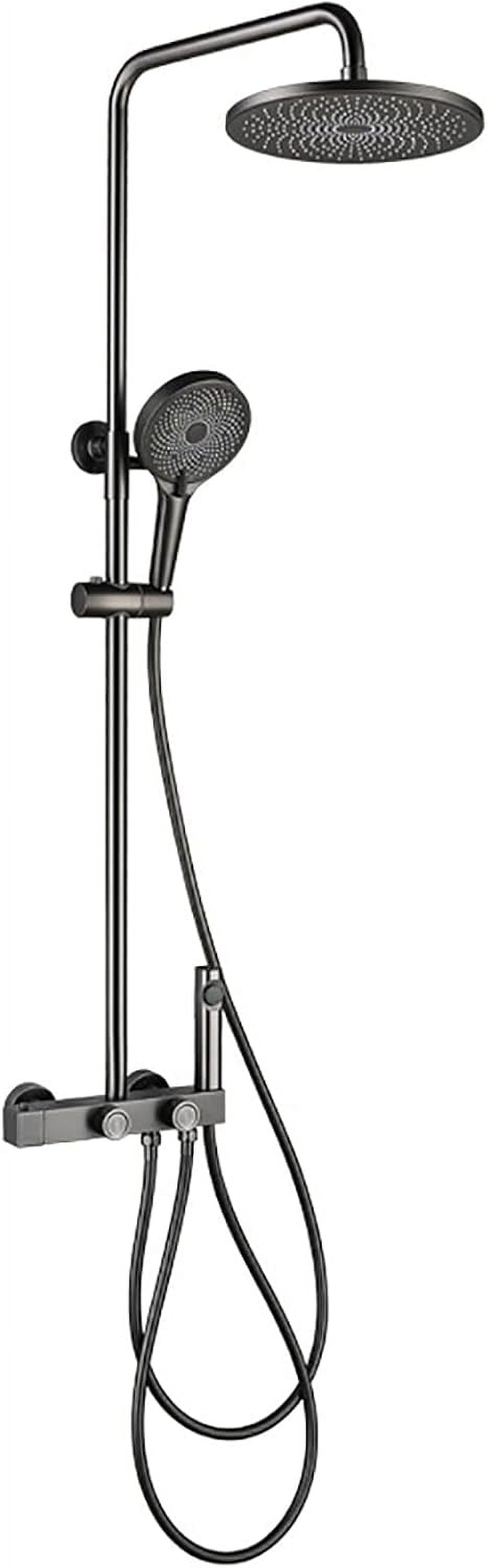 Rain Shower System 10 Inch Thermostatic Shower Faucet Set Wall Mounted Shower Combo Set Brass ...