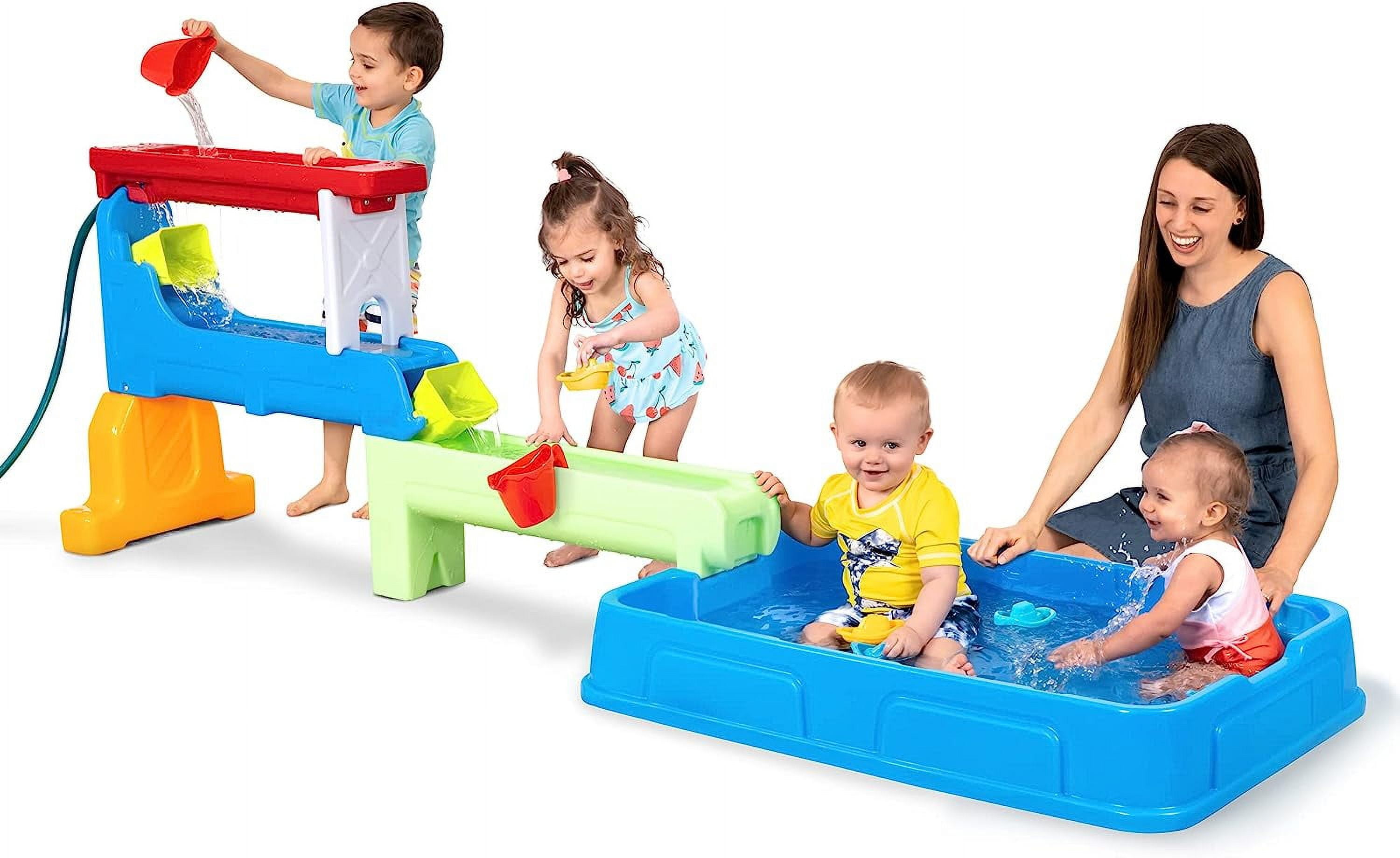 Rain Shower Water Table and Splash Pool for Kids | 9 Water Accessories ...
