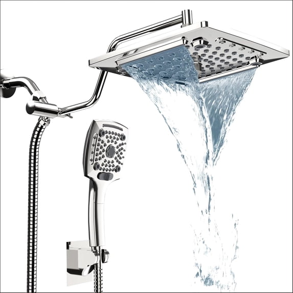 Rain Shower with Handheld , Rainfall Shower Combo with 60" Hose, Dual ...
