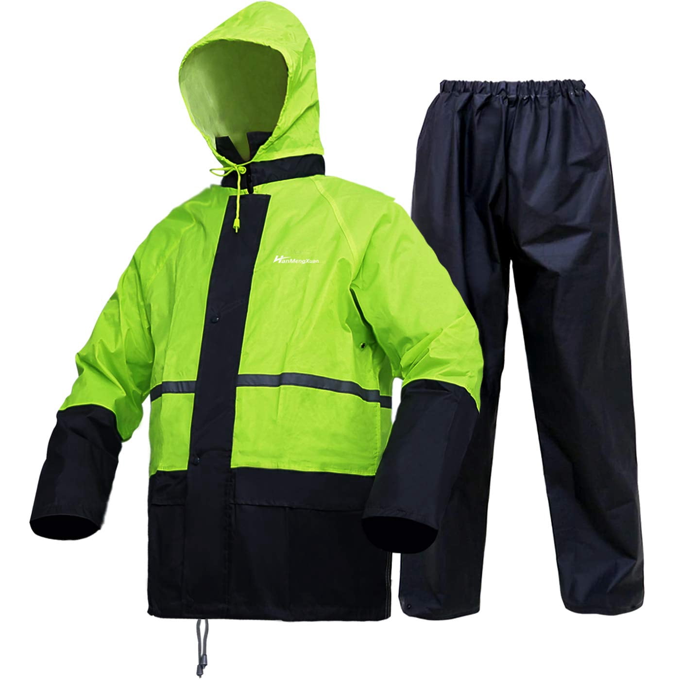 Rain Suit, Safety Rain Jacket，Waterproof Lightweight Reflective High ...
