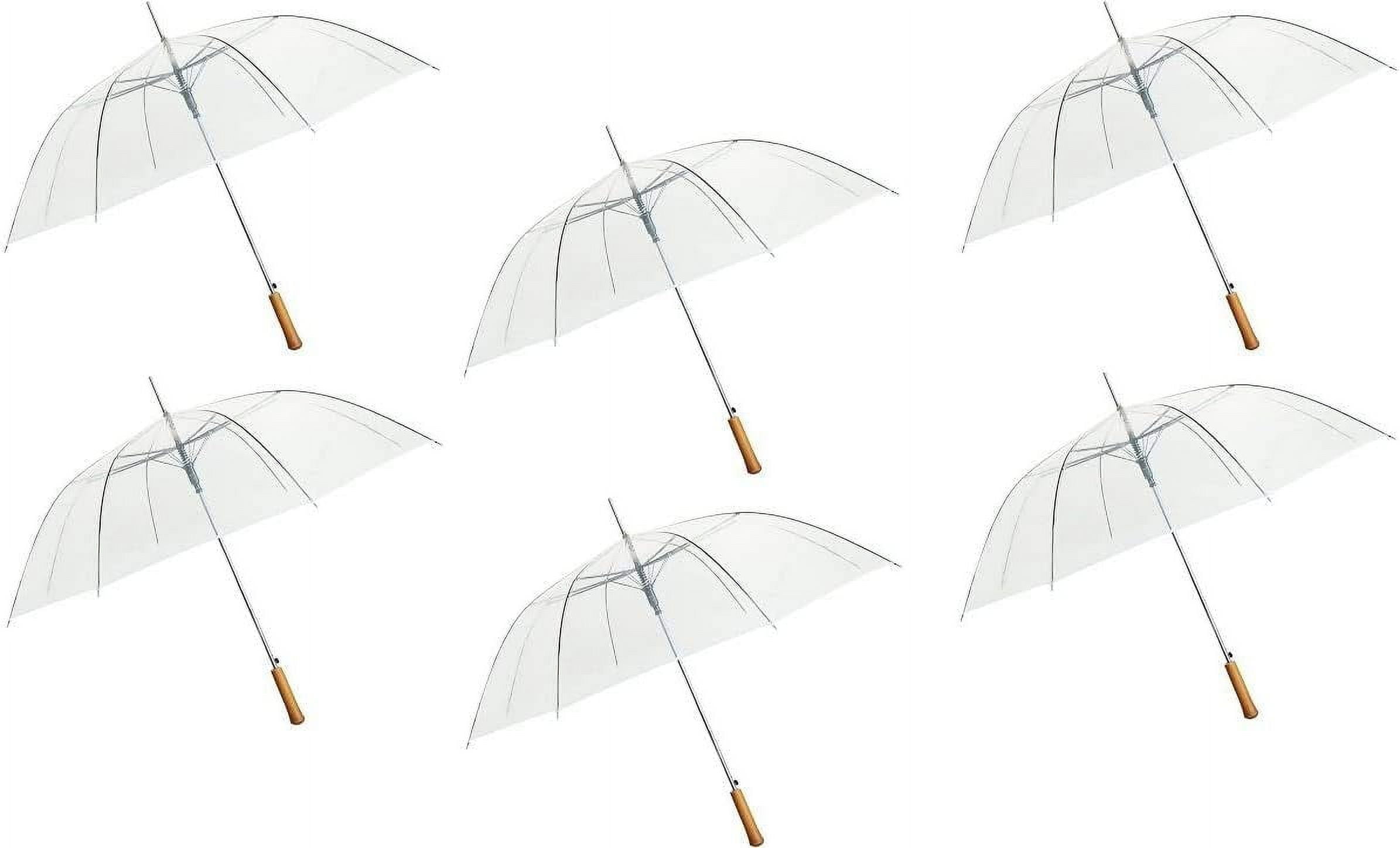 Rain Umbrella - Clear - 48" Across - Transparent - Auto Open - Light ...