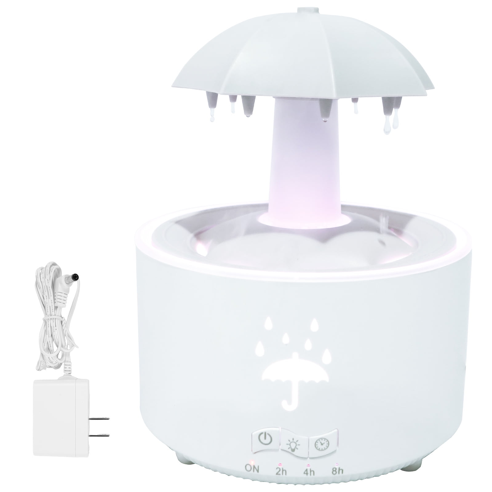 Rain Umbrella Humidifier with 7 Colors LED Light 300 ml Rain Humidifier ...